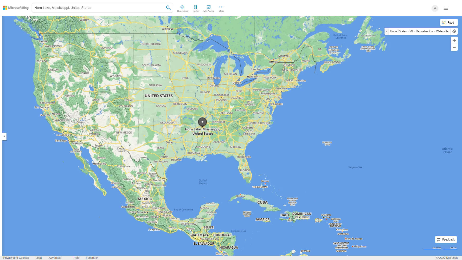Horn Lake, Mississippi Map