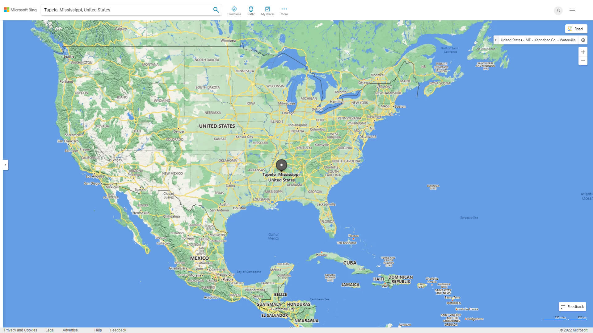 Tupelo, Mississippi Map