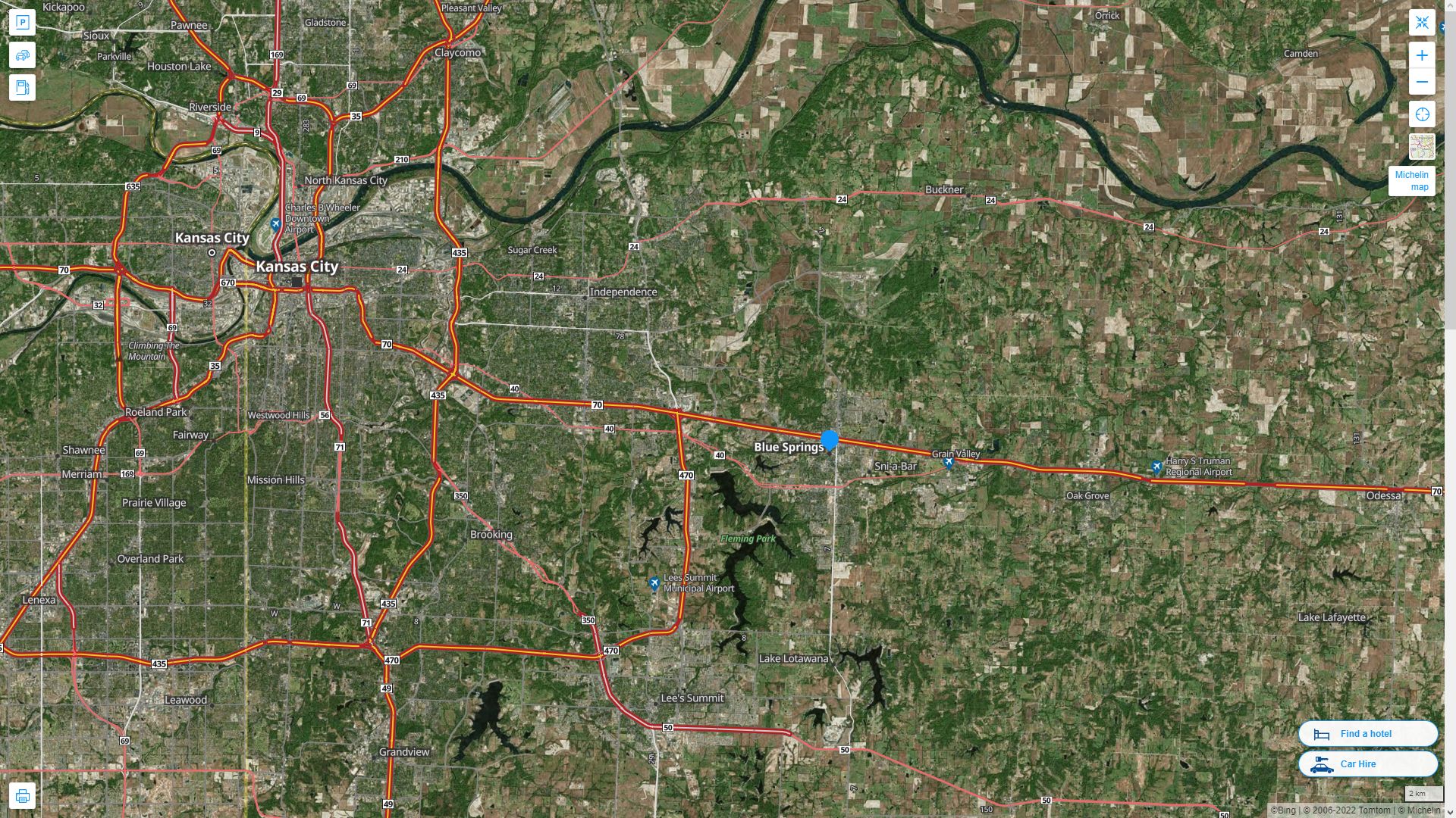 Blue Springs, Missouri Map
