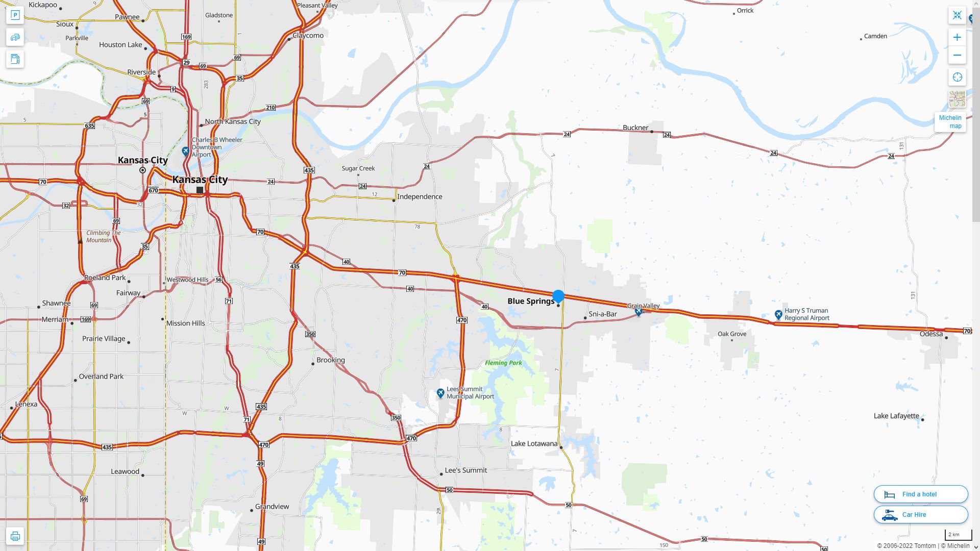 Blue Springs, Missouri Map