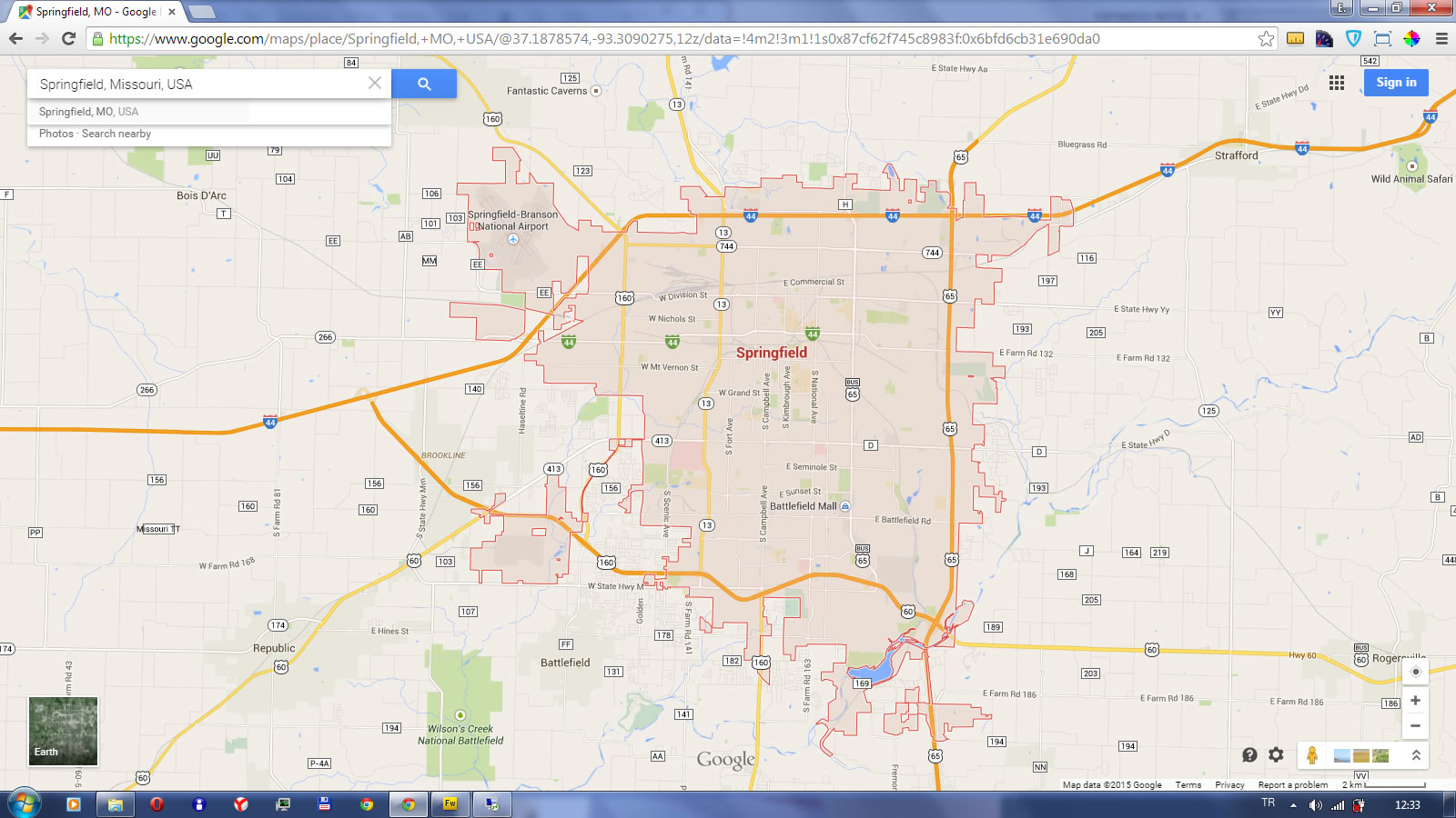 Springfield, Missouri Map Springfield, Missouri Map