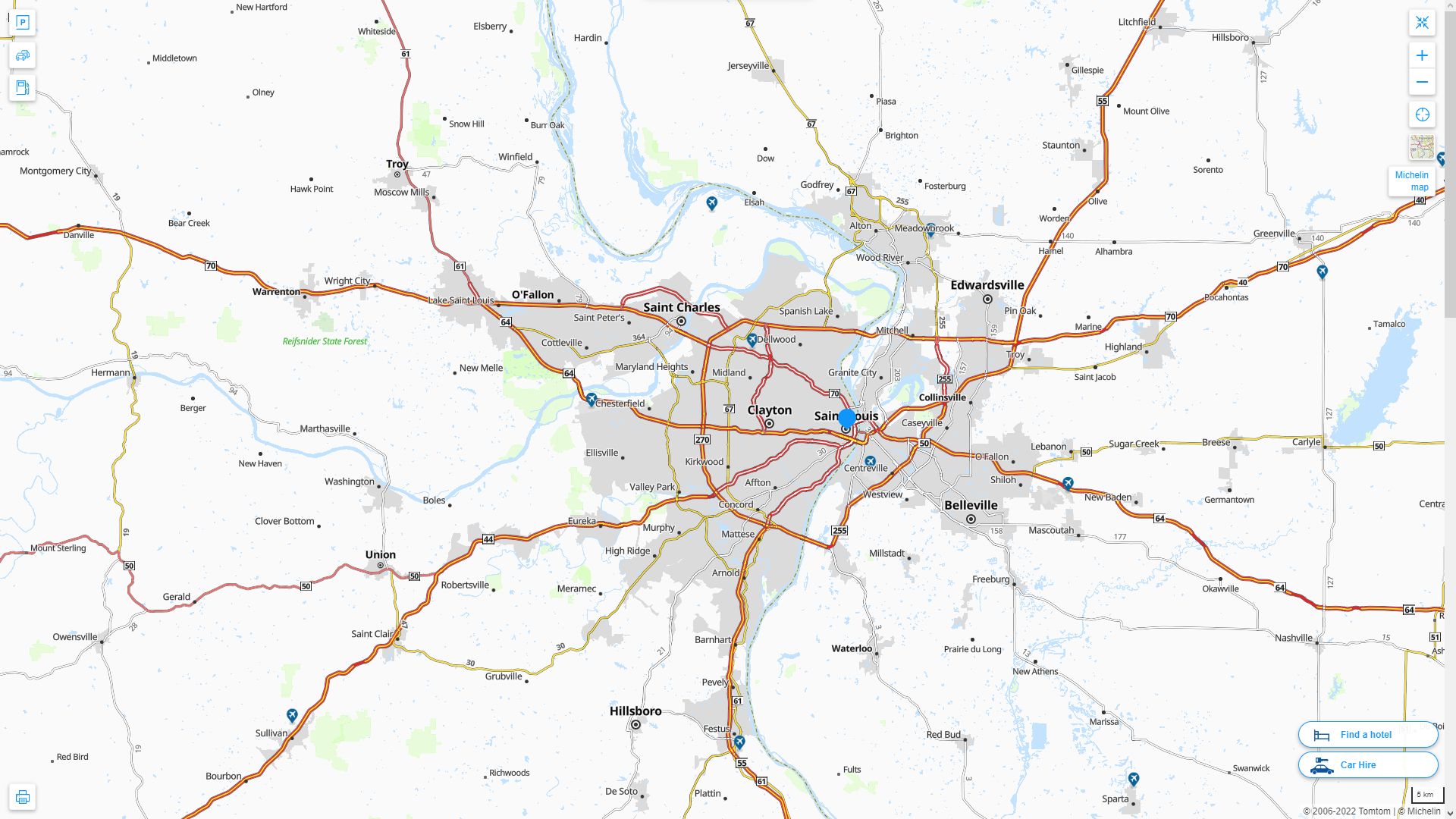 St. Louis, Missouri Map