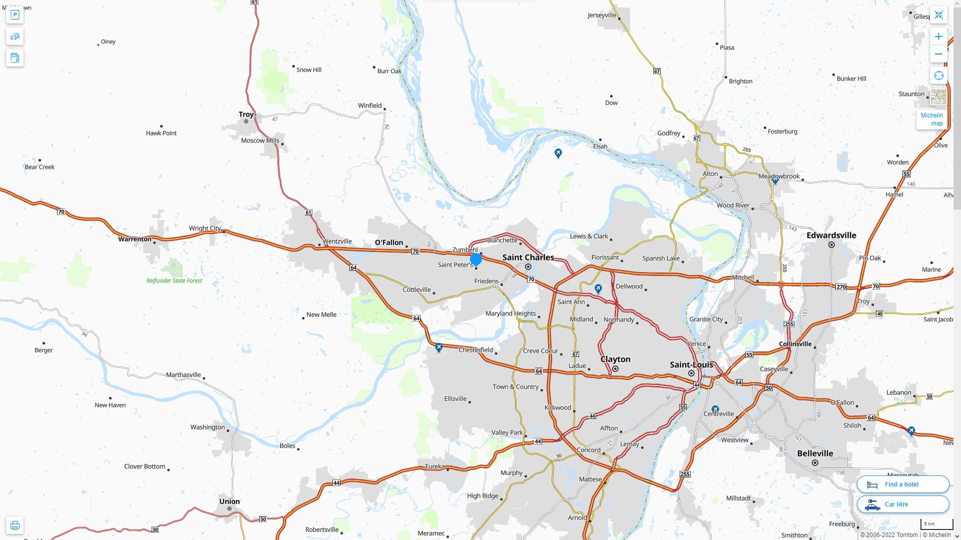 St. Peters, Missouri Map
