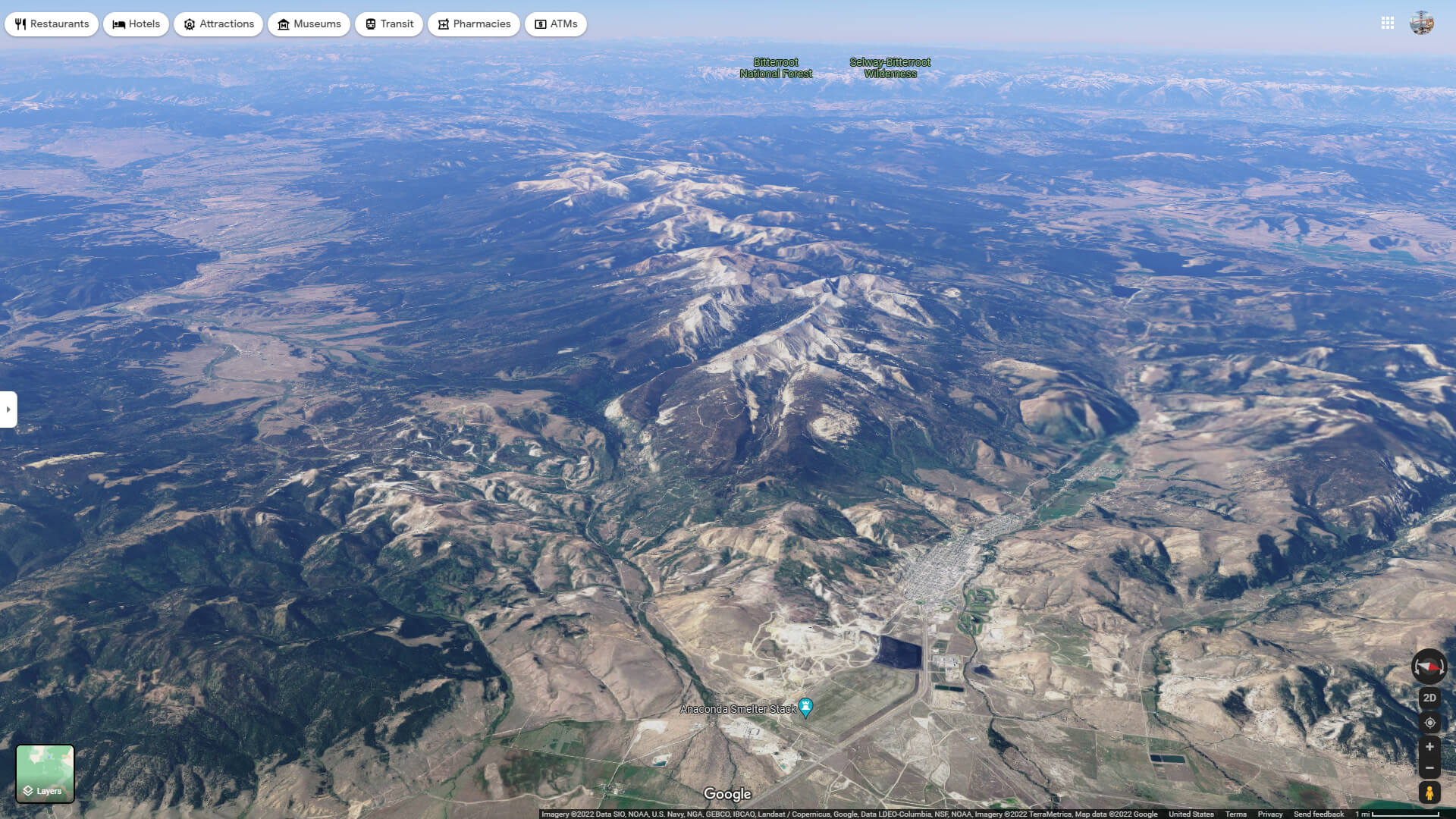 Anaconda Deer Lodge, Montana Map
