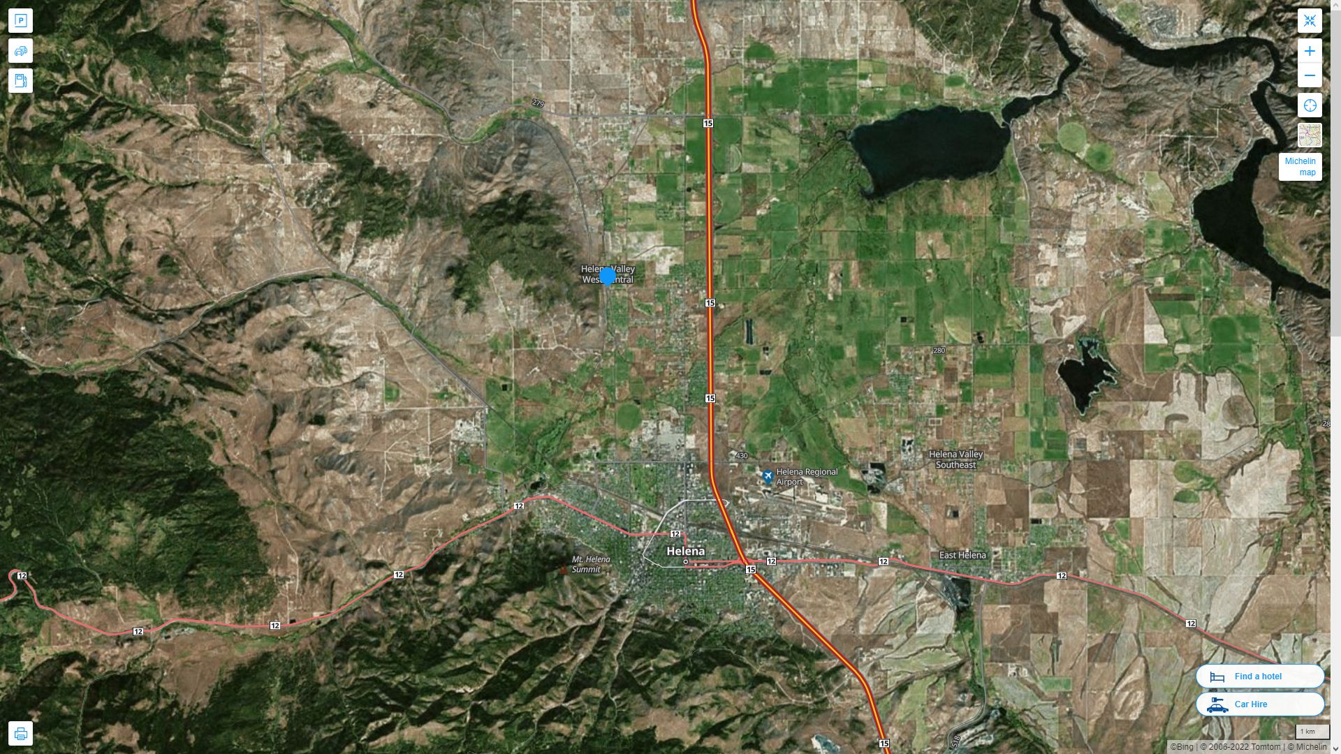 Helena Valley West Central, Montana Map