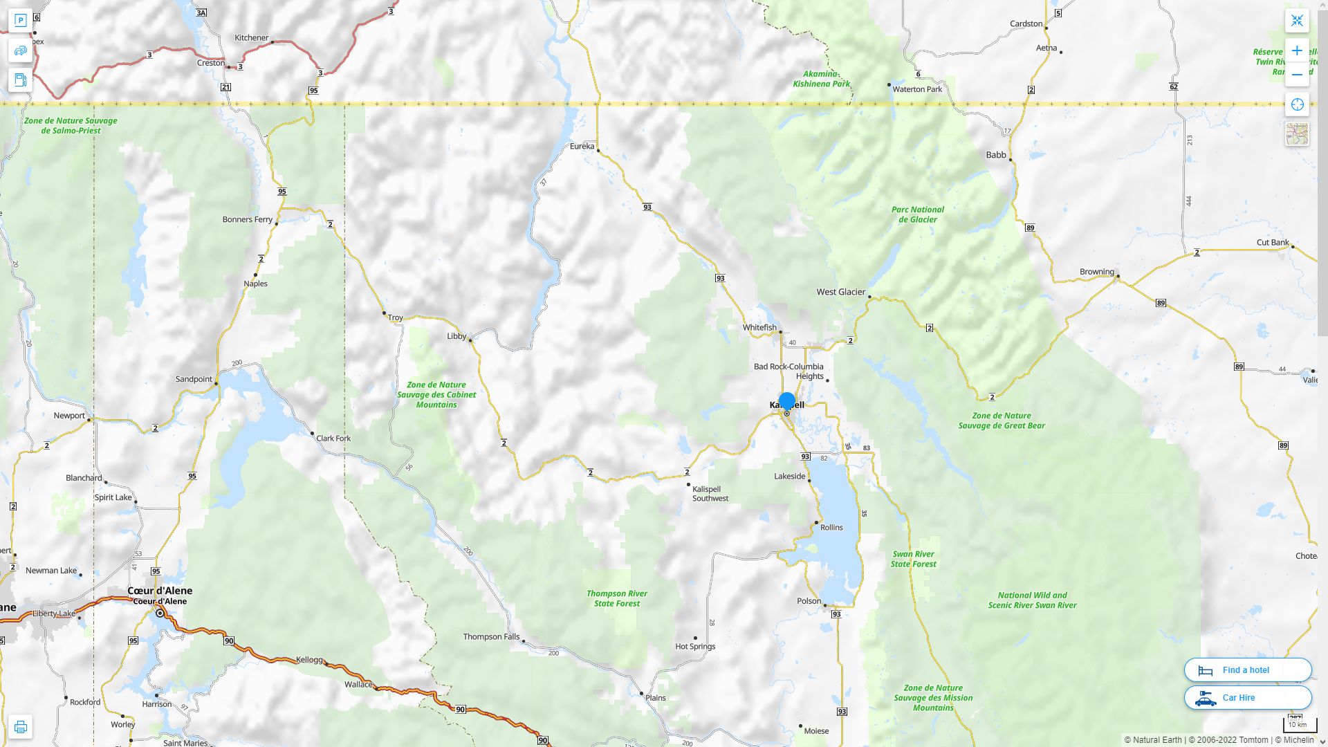 Kalispell Montana Map - United States