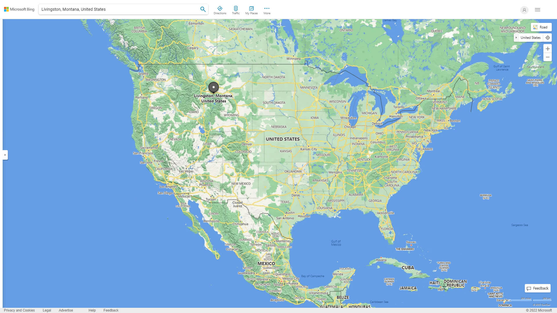 Livingston, Montana Map