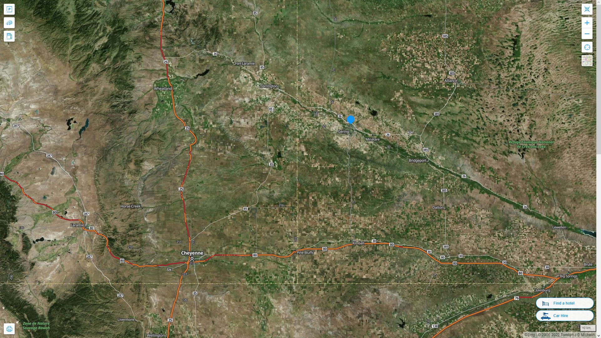 Scottsbluff, Nebraska Map