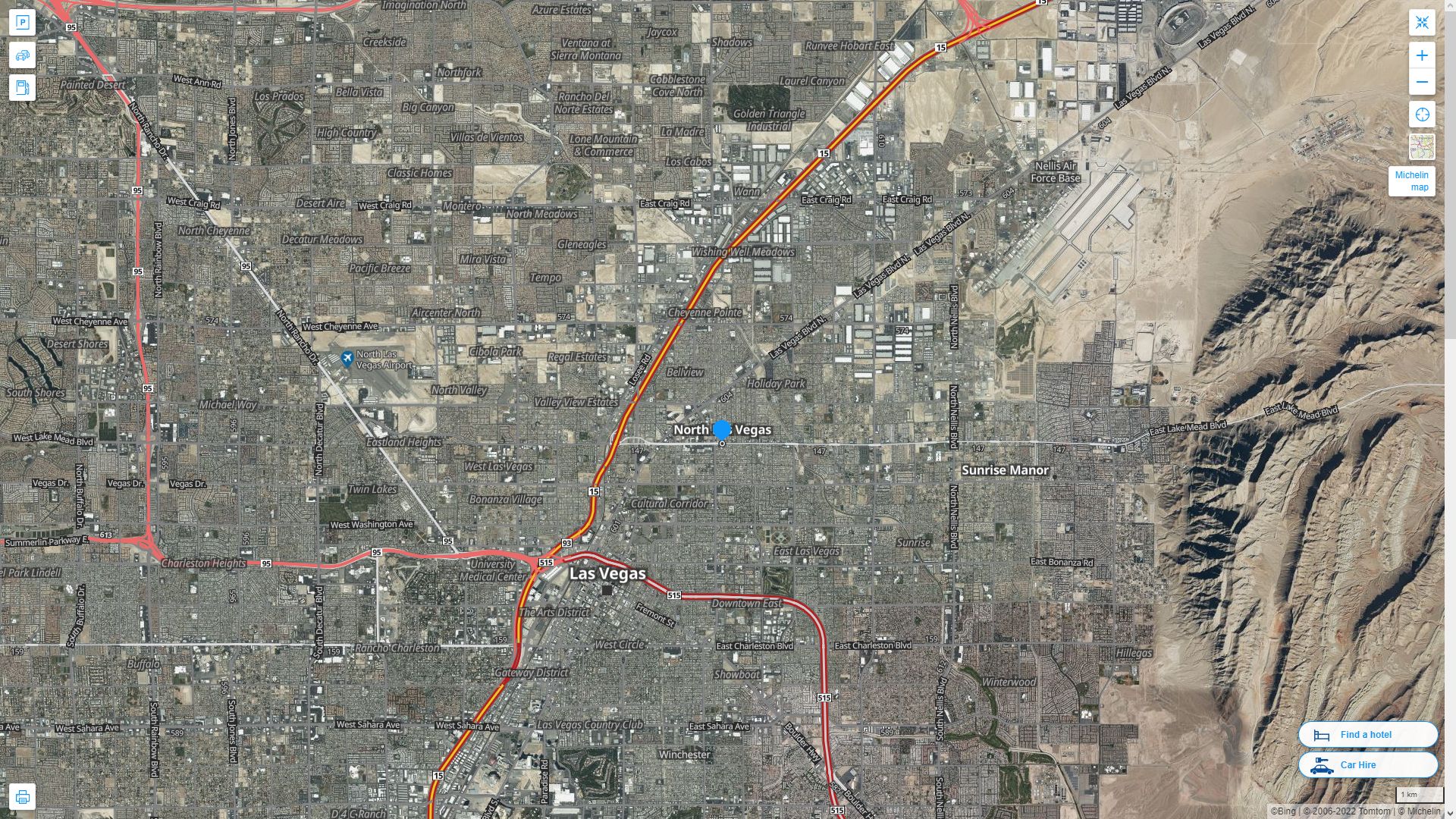 North Las Vegas, Nevada Map