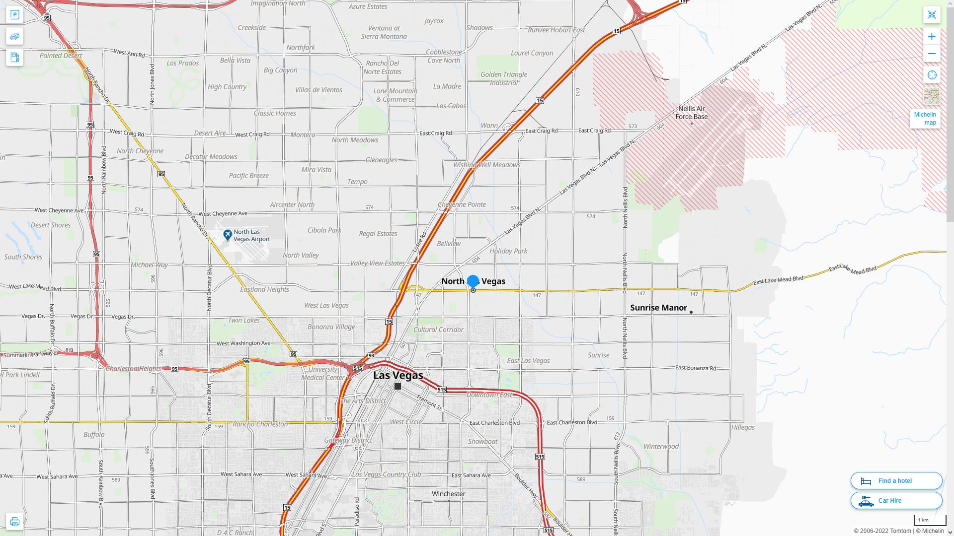 North Las Vegas, Nevada Map