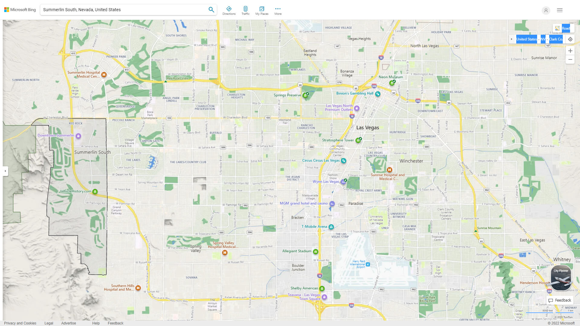 Summerlin South Nevada Map - United States