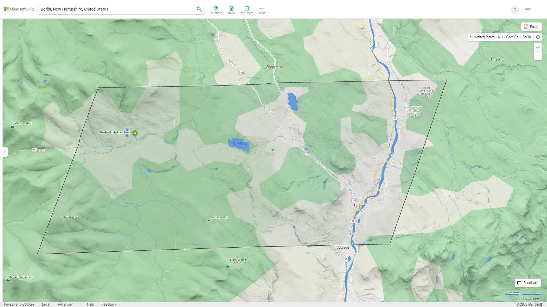 Berlin, New Hampshire Map
