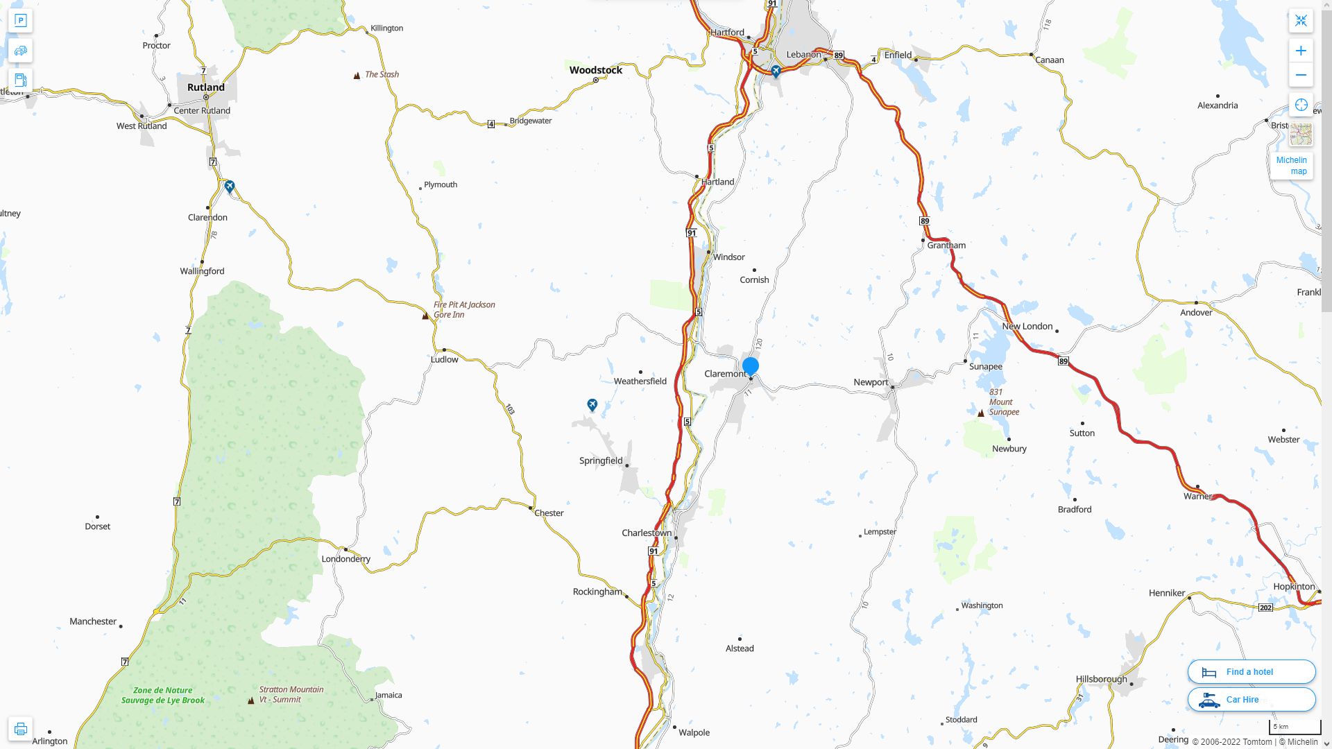 Claremont New Hampshire Map - United States