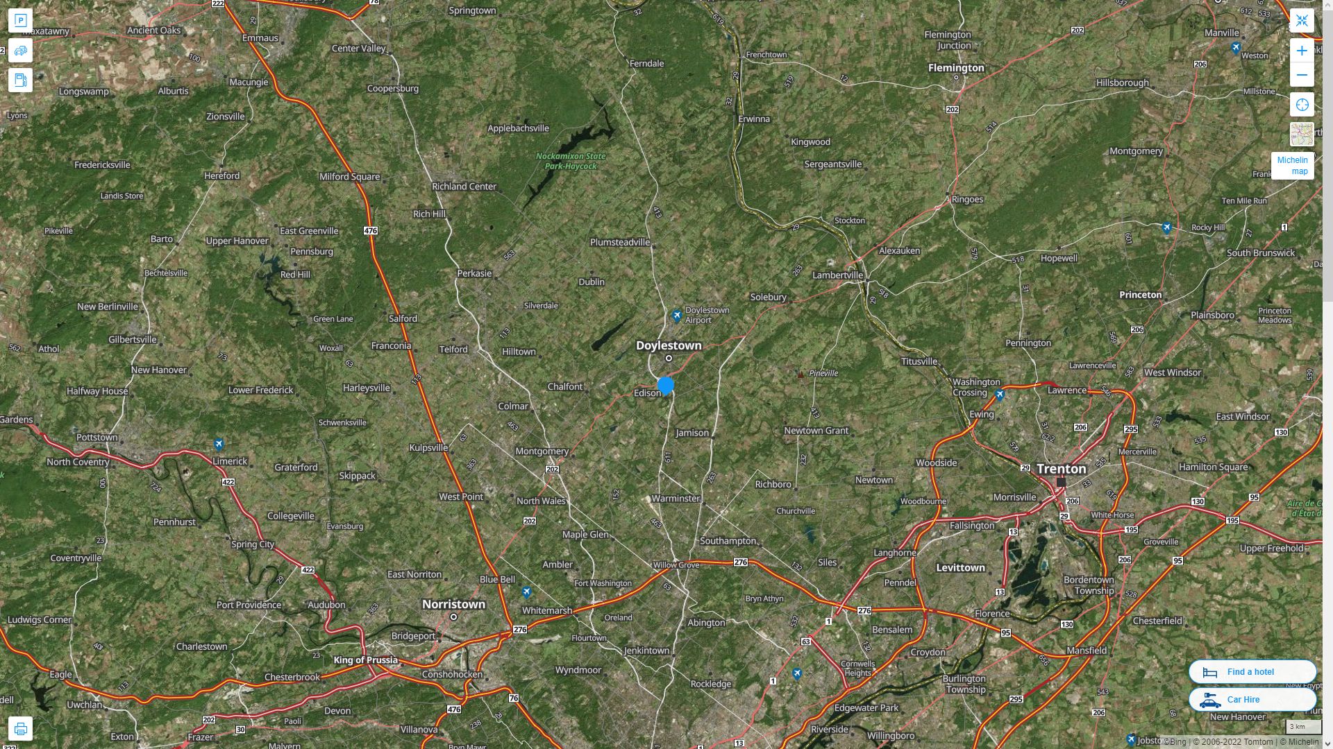 Edison Township, New Jersey Map