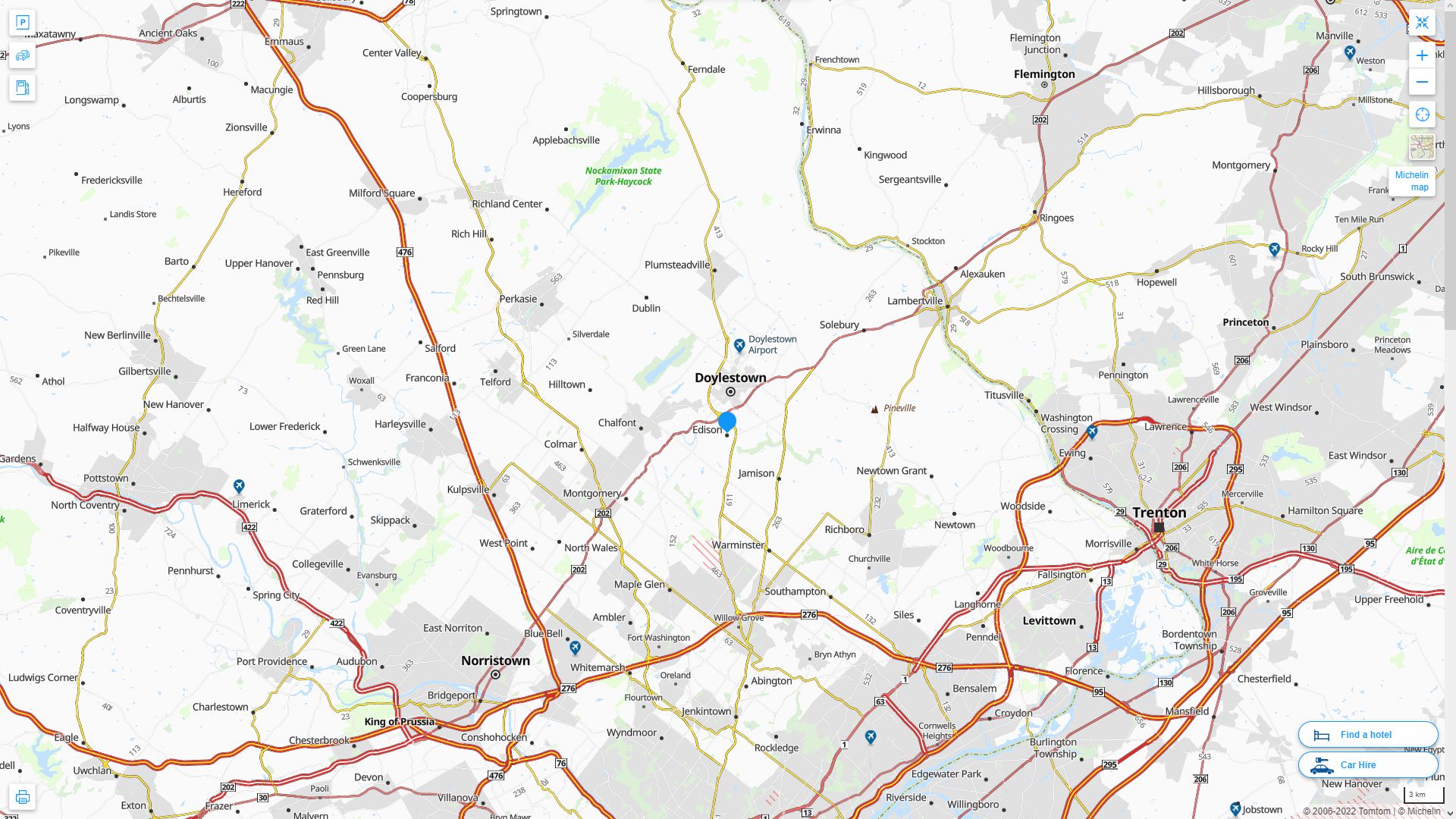 Edison Township, New Jersey Map