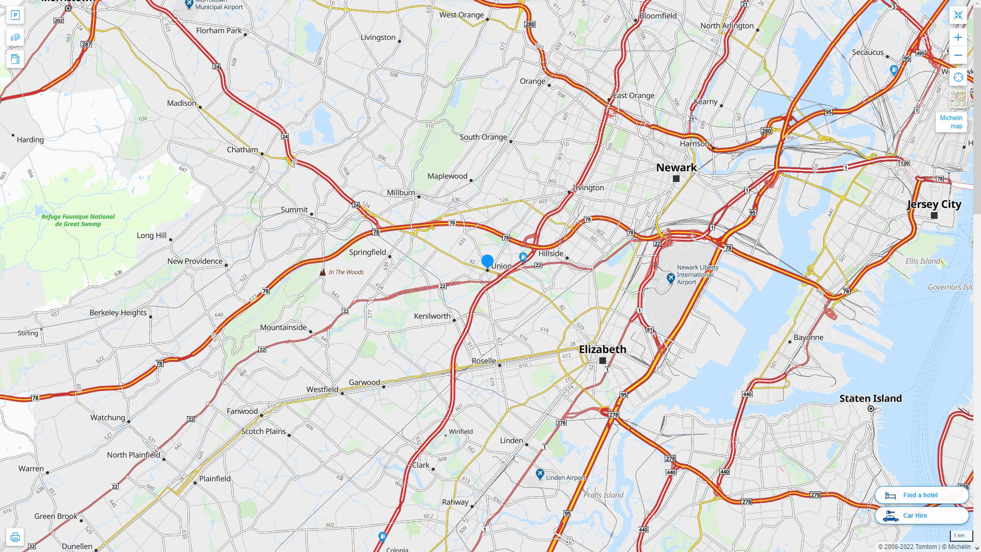 Union Township, New Jersey Map