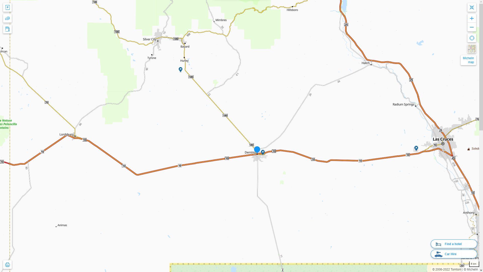 Deming, New Mexico Map