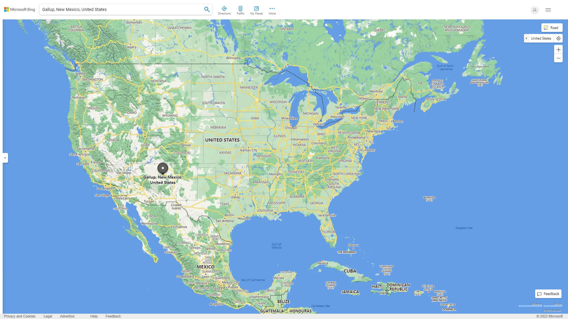 Gallup, New Mexico Map