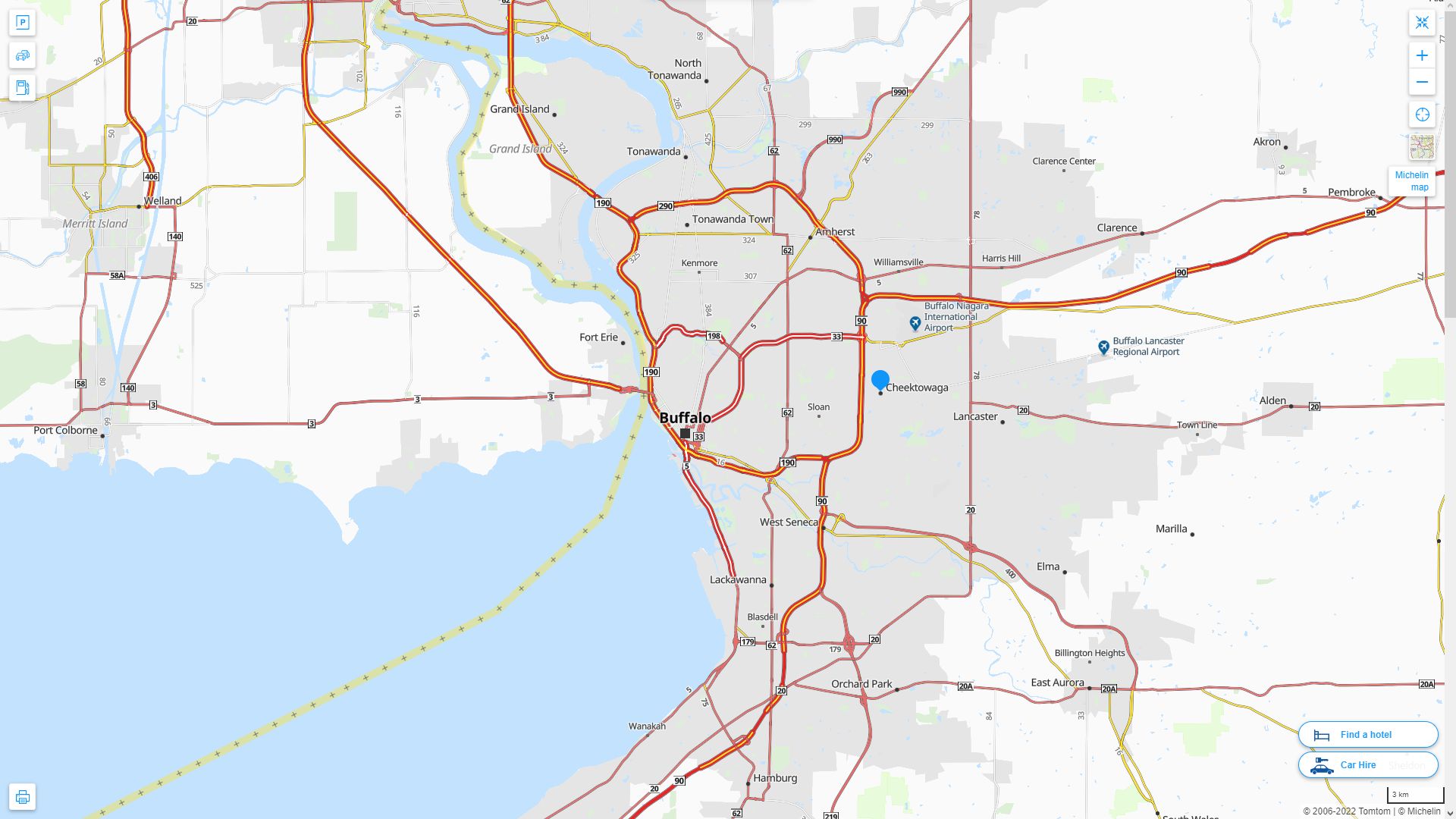 Cheektowaga New York Map