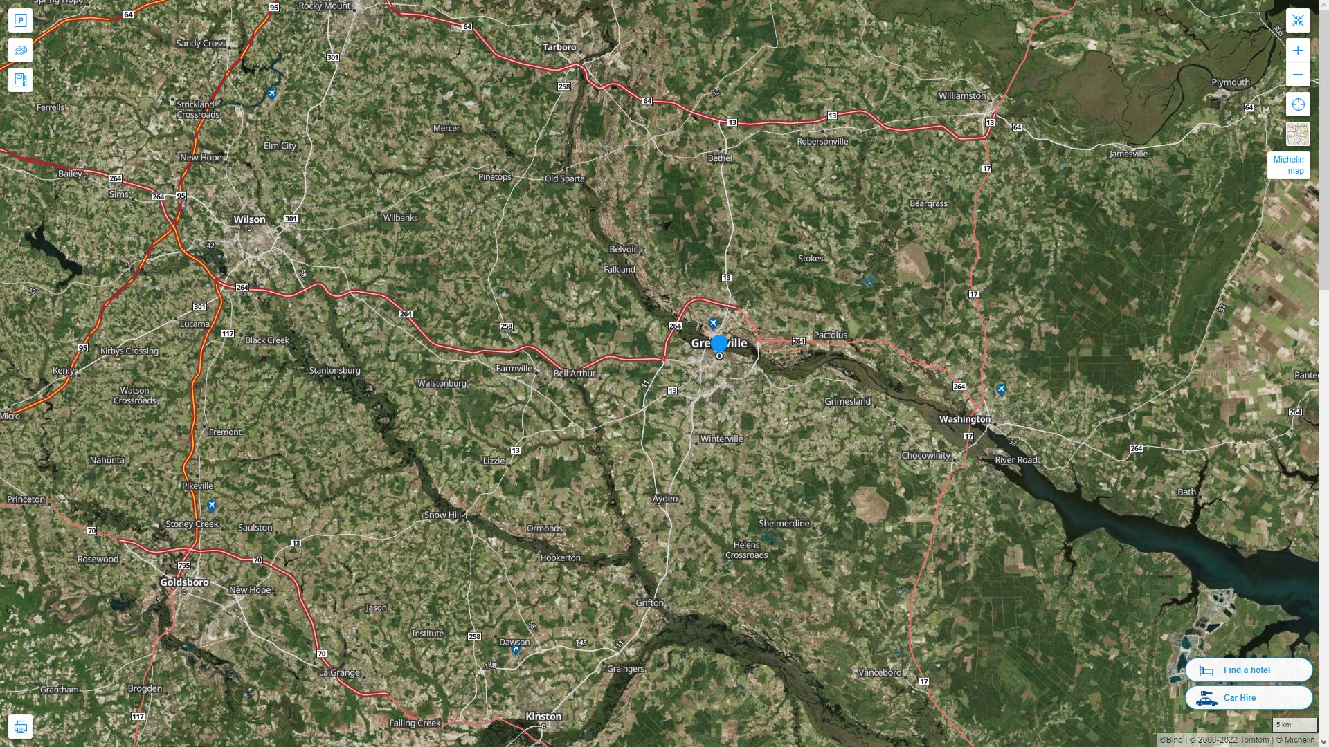 Greenville North Carolina Map