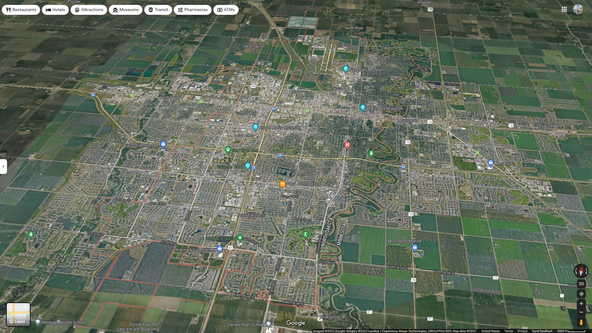 Fargo, North Dakota Map