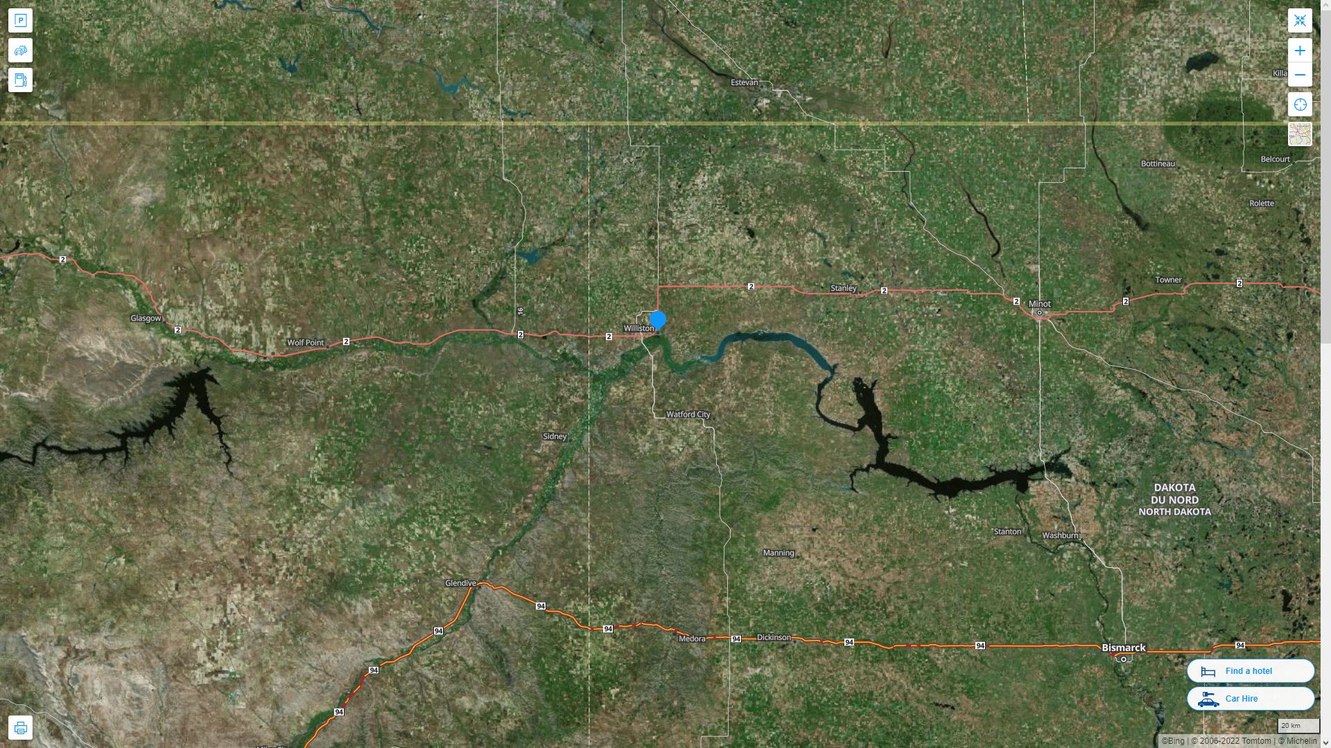 Williston, North Dakota Map