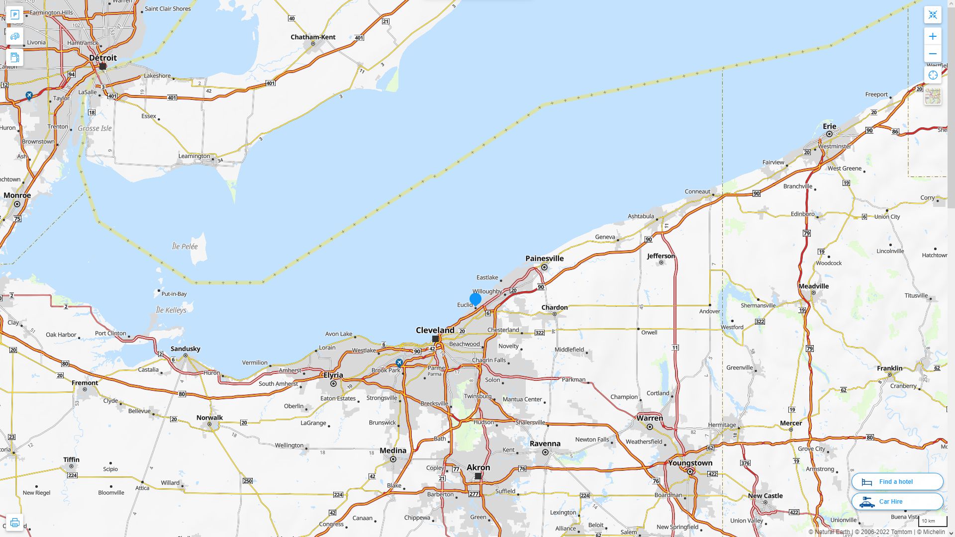 Euclid Ohio Map - United States