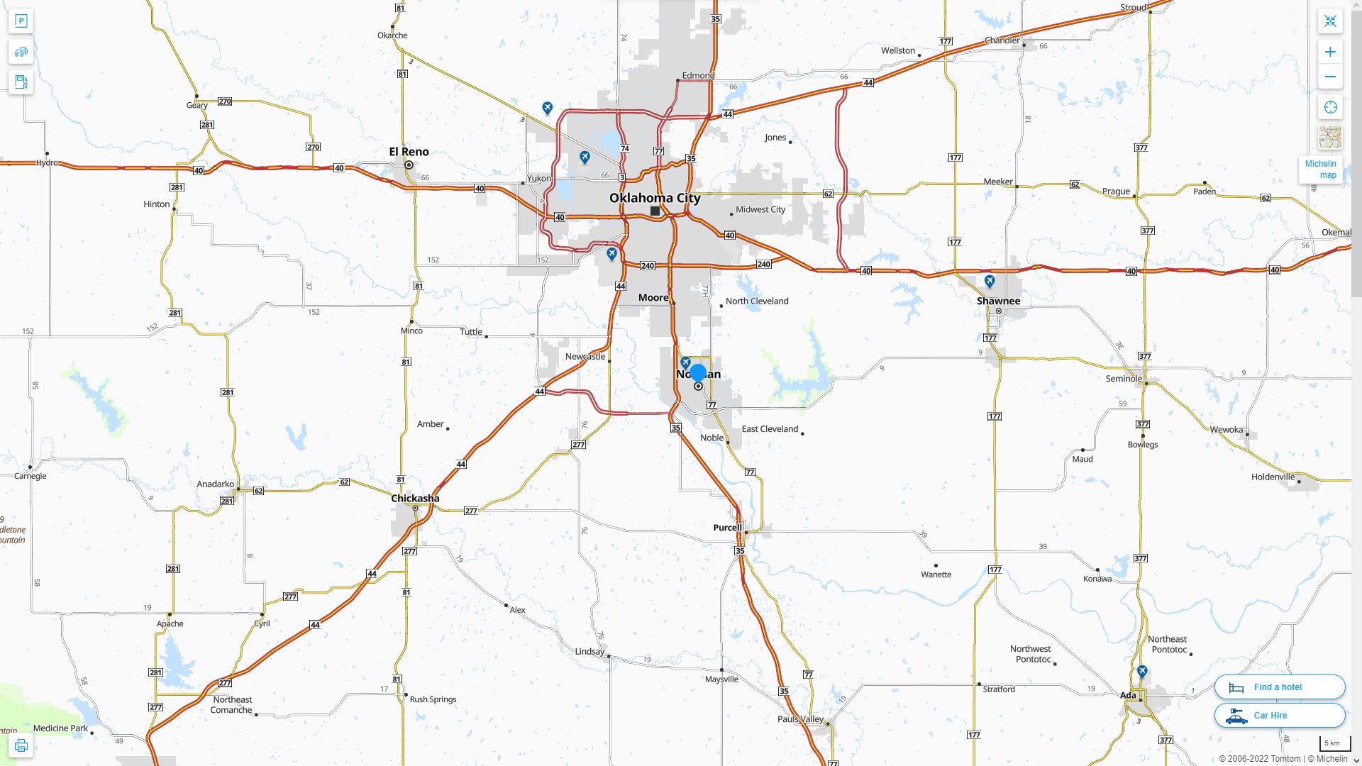 Norman, Oklahoma Map