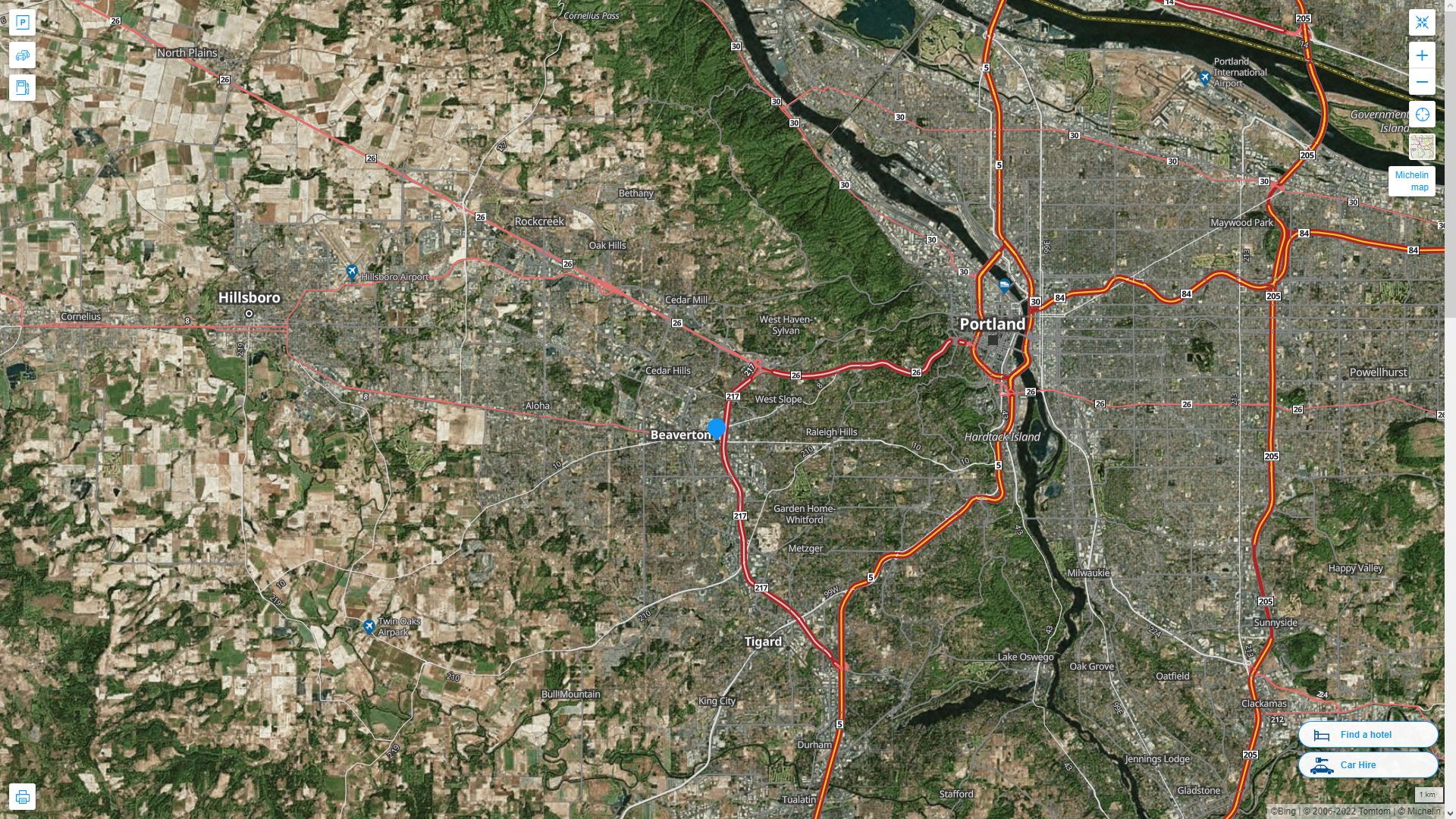 Beaverton Oregon Map - United States
