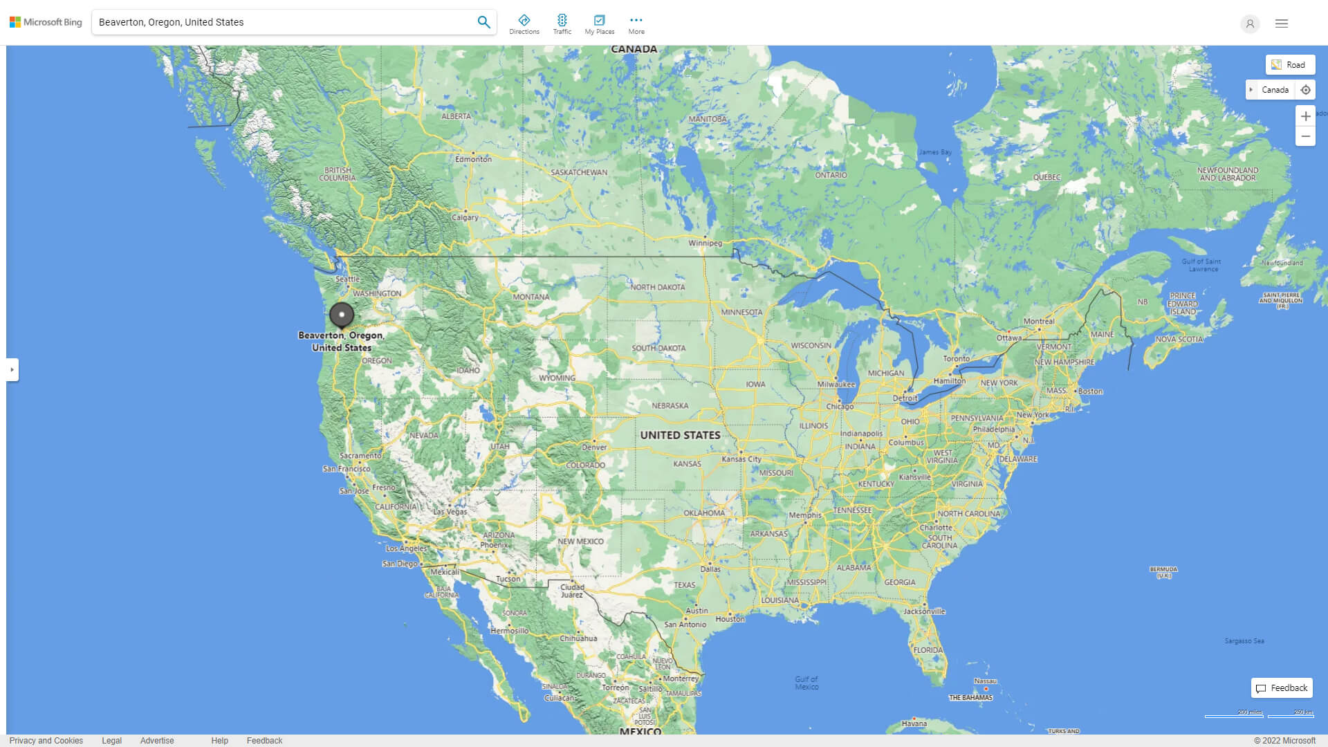 Beaverton, Oregon Map