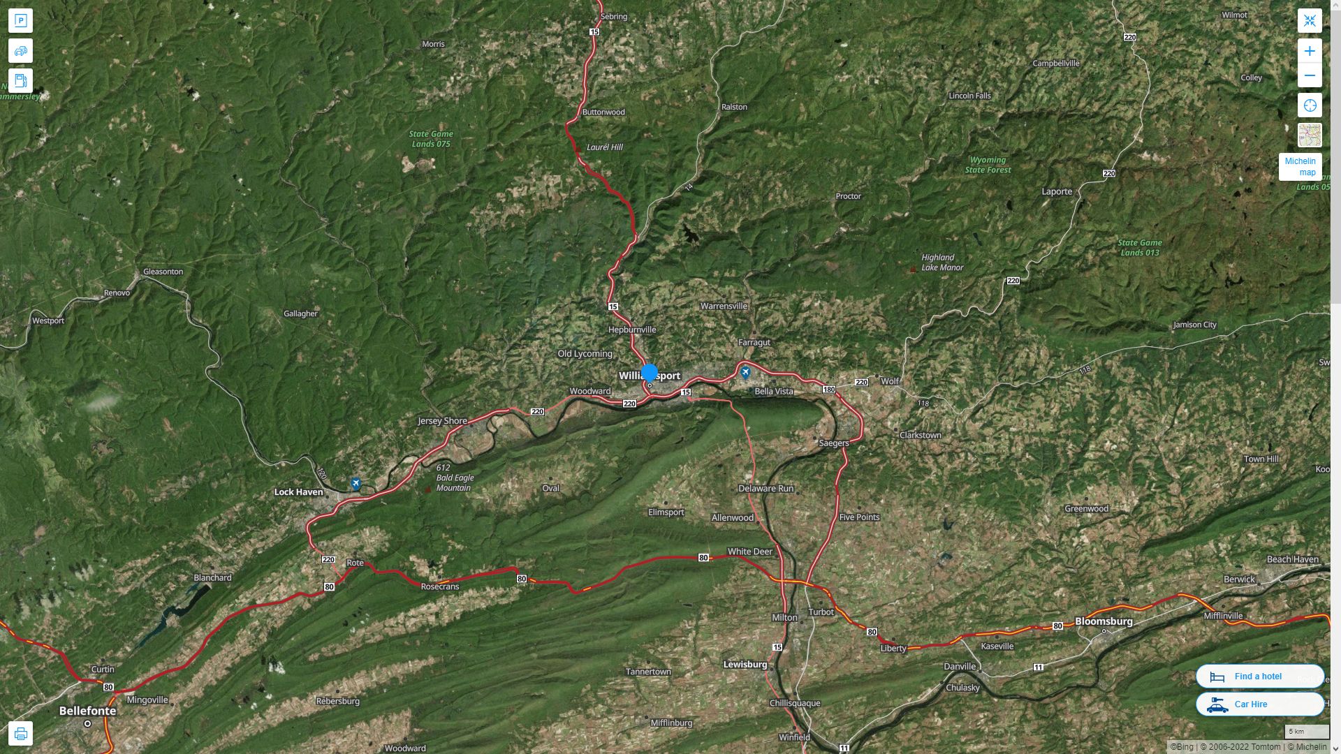 Williamsport, Pennsylvania Map