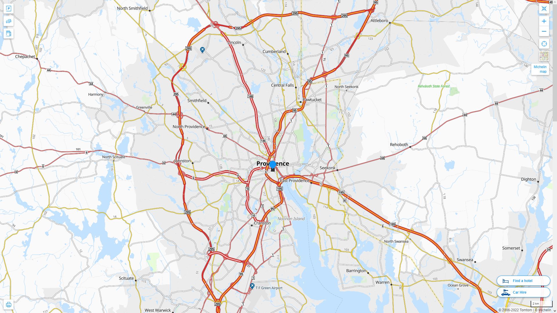 Providence, Rhode Island Map