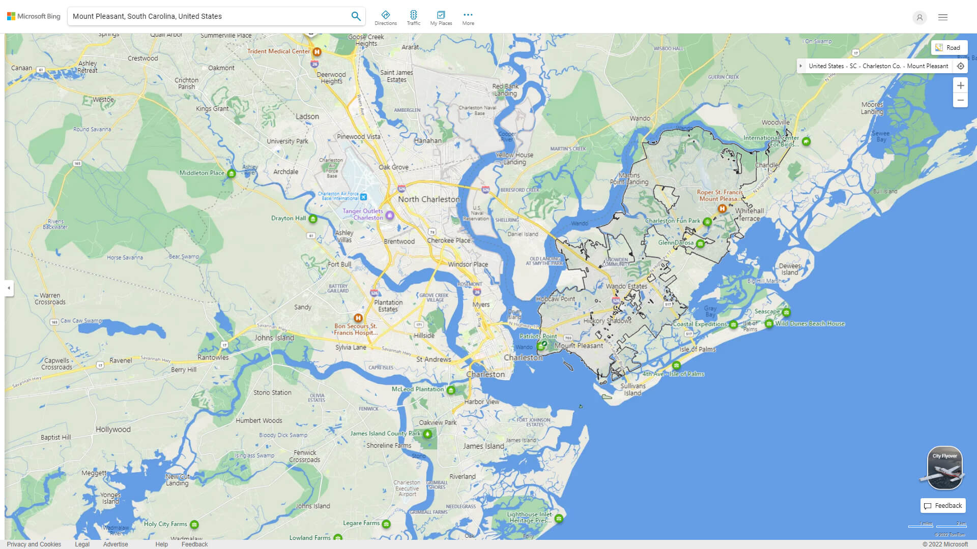 Mount Pleasant South Carolina Map - United States