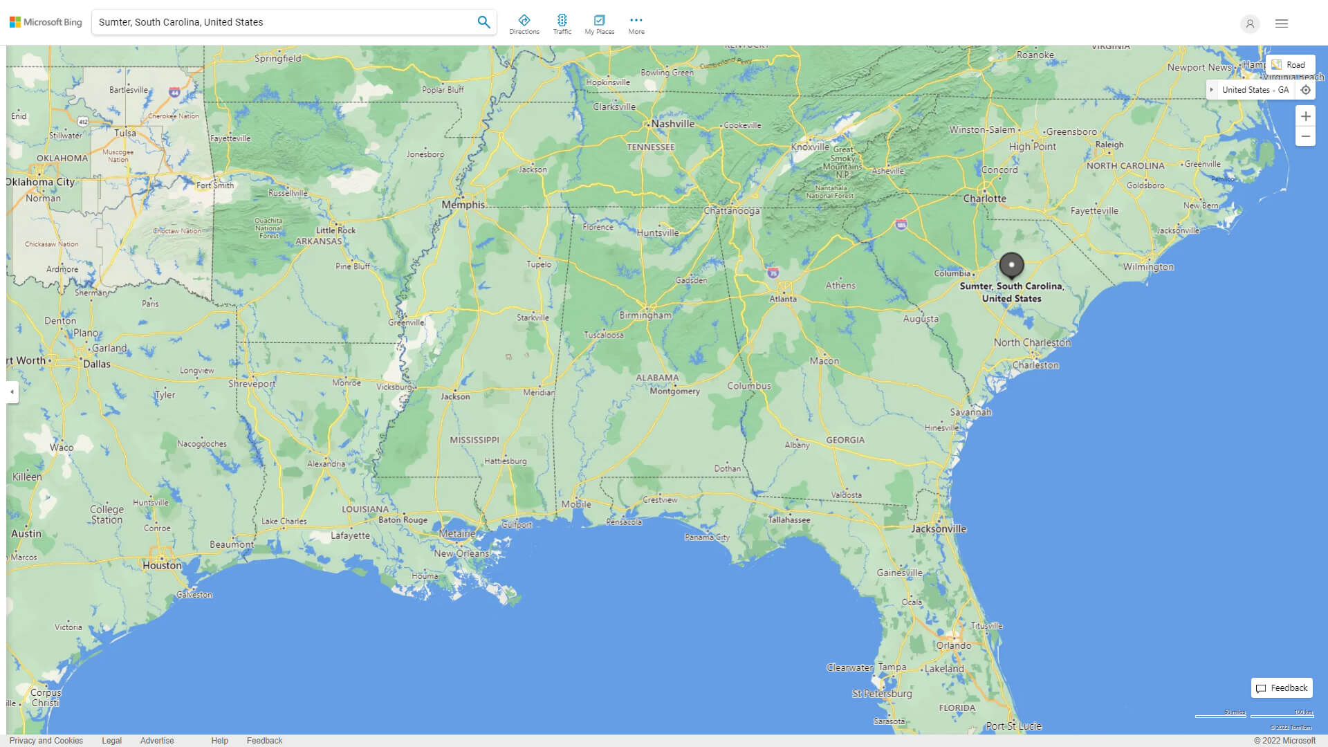 Sumter, South Carolina Map