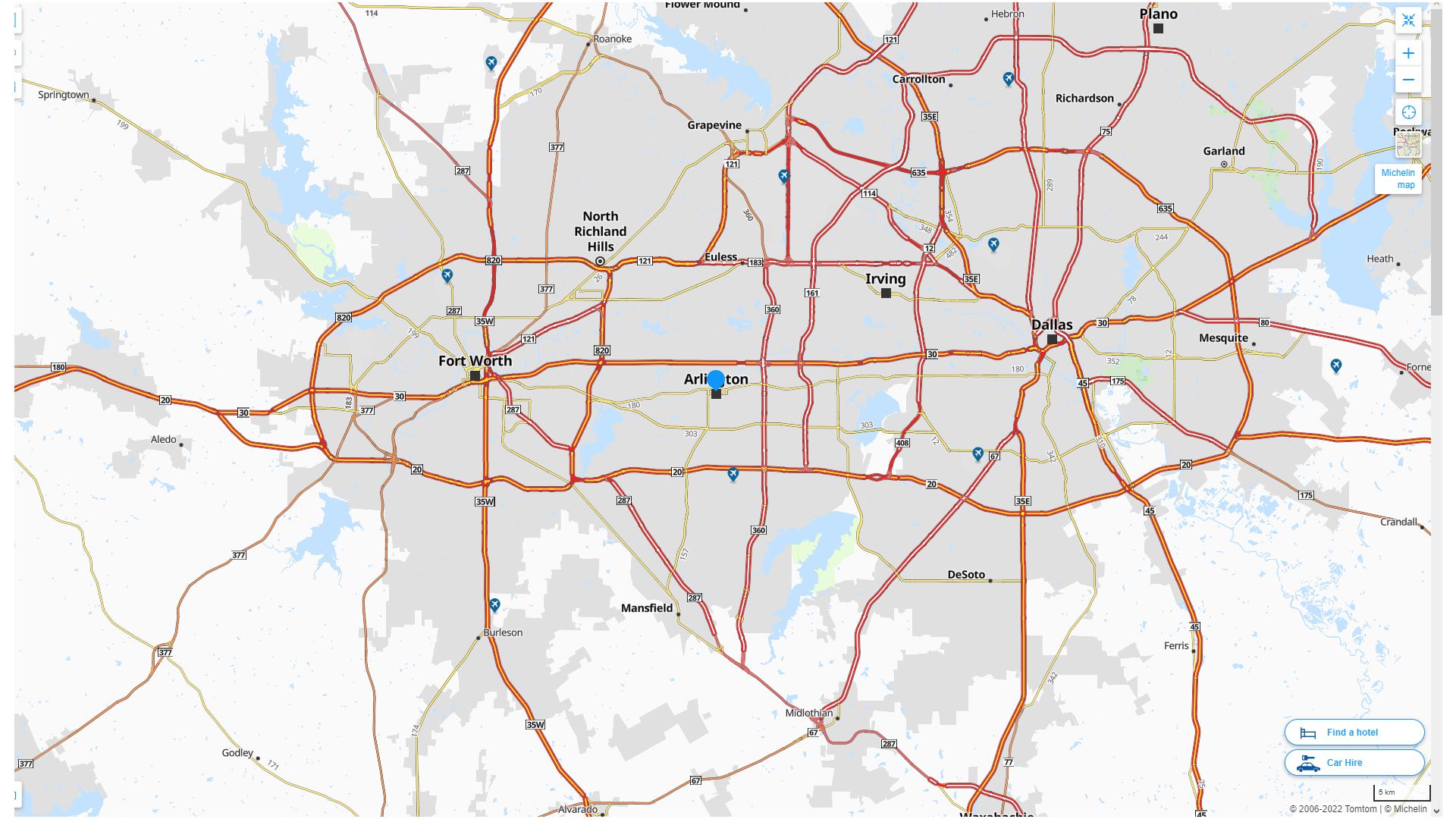Arlington Texas Map - United States
