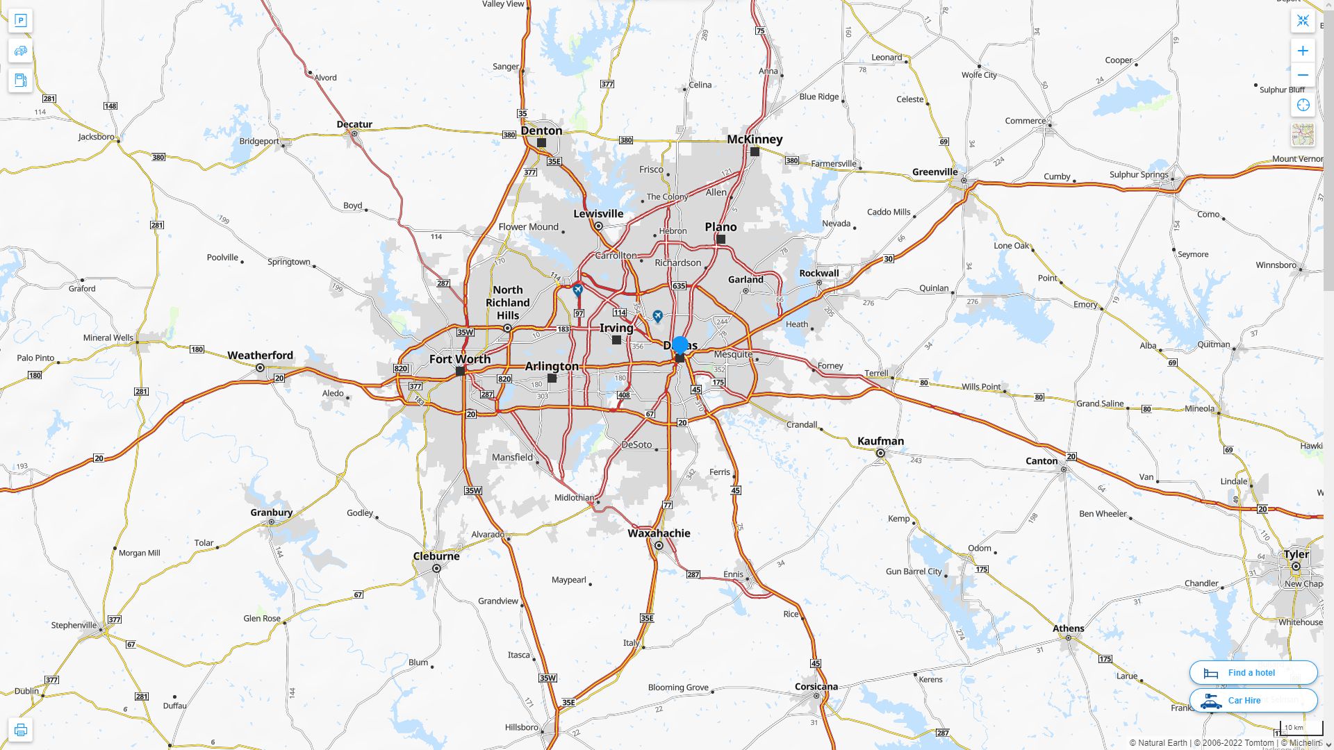Dallas, Texas Map