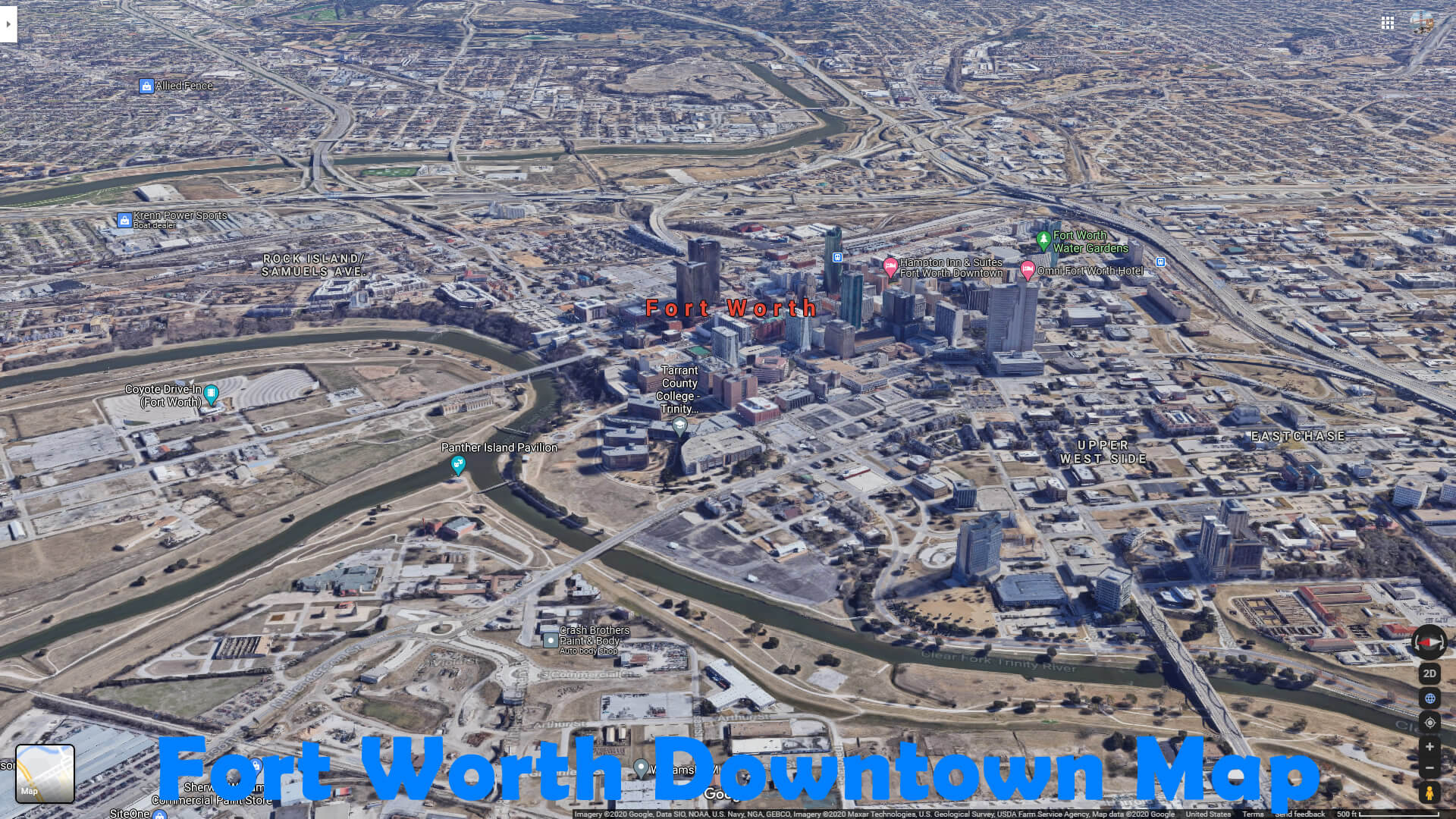 Fort Worth, Texas Map