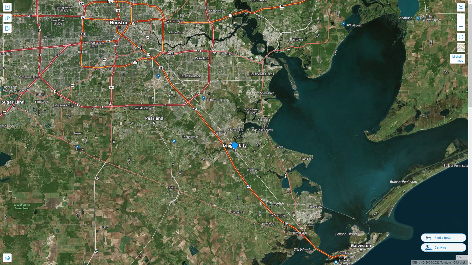 League City, Texas Map