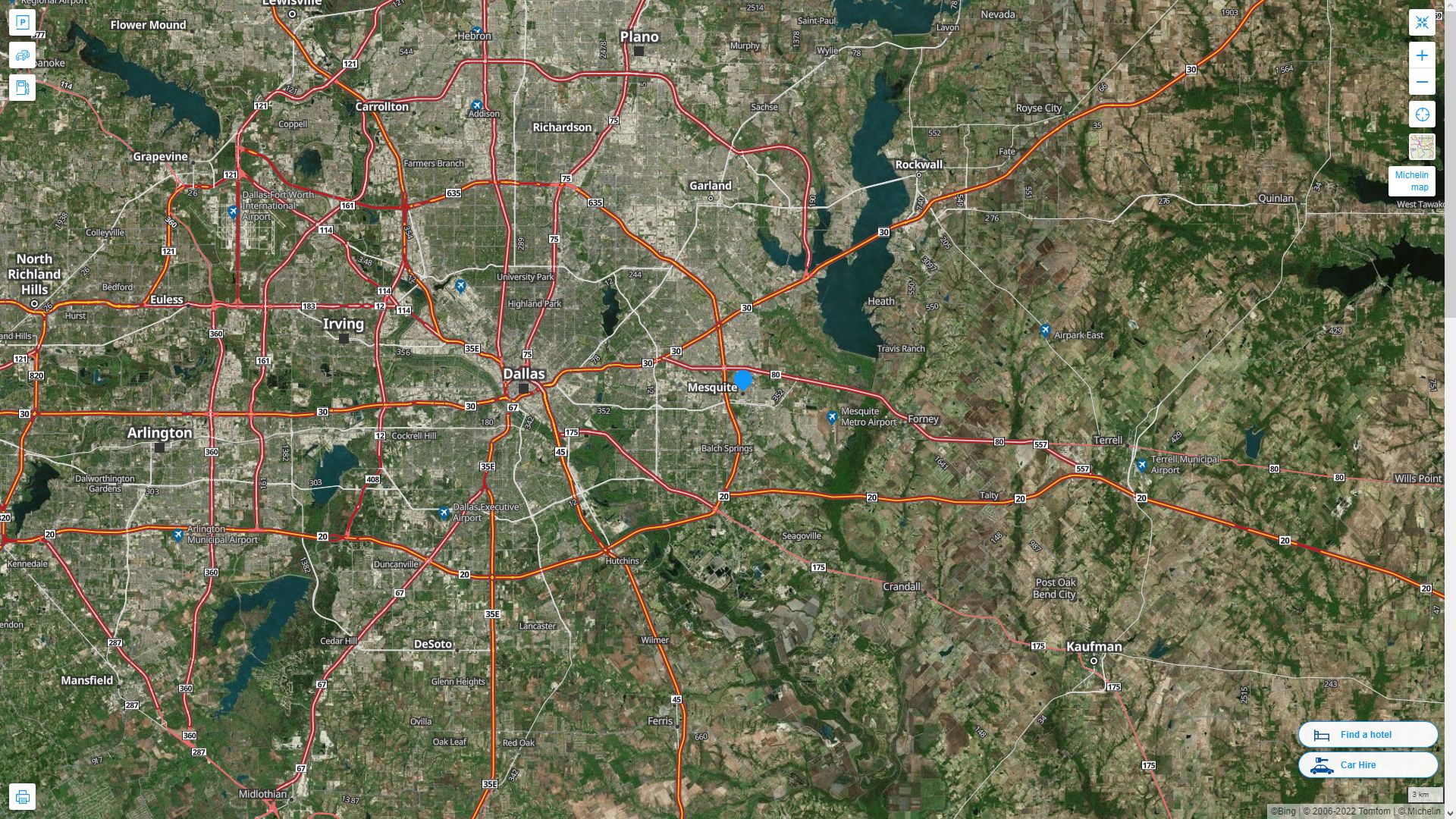 Mesquite, Texas Map
