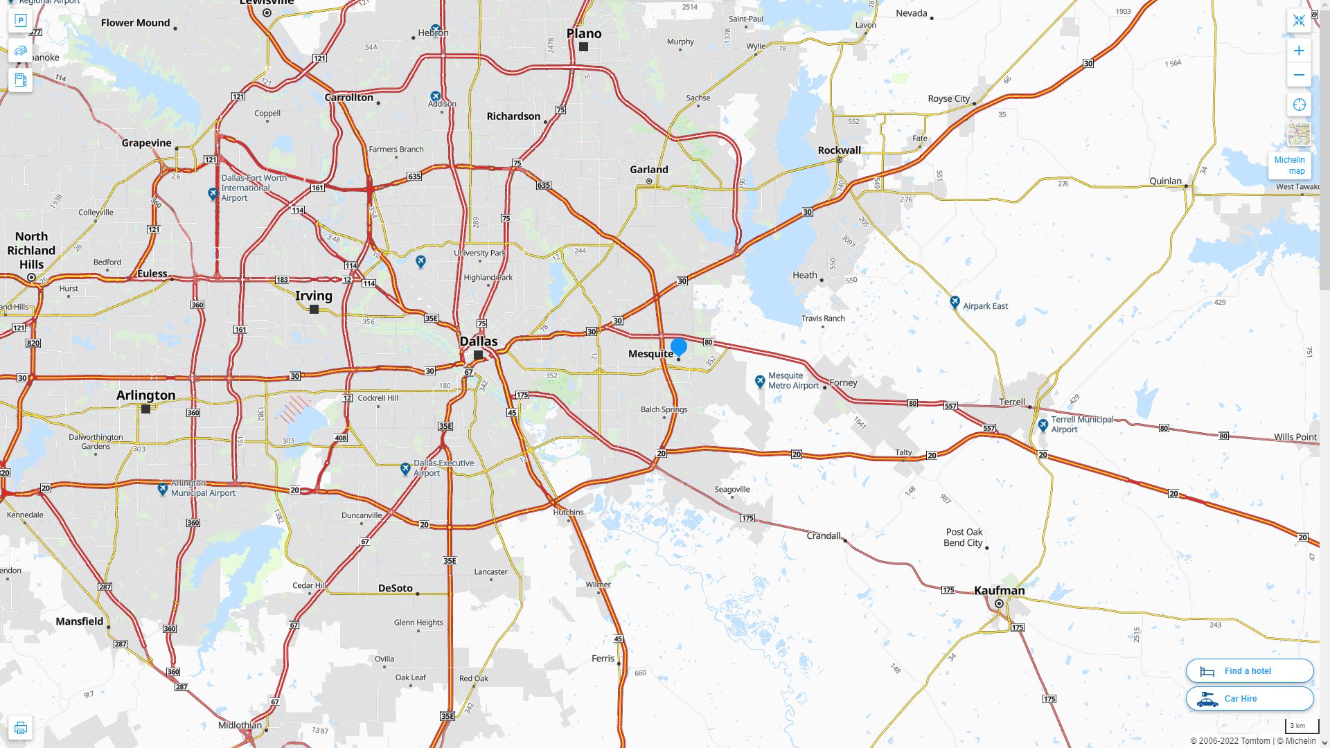 Mesquite, Texas Map