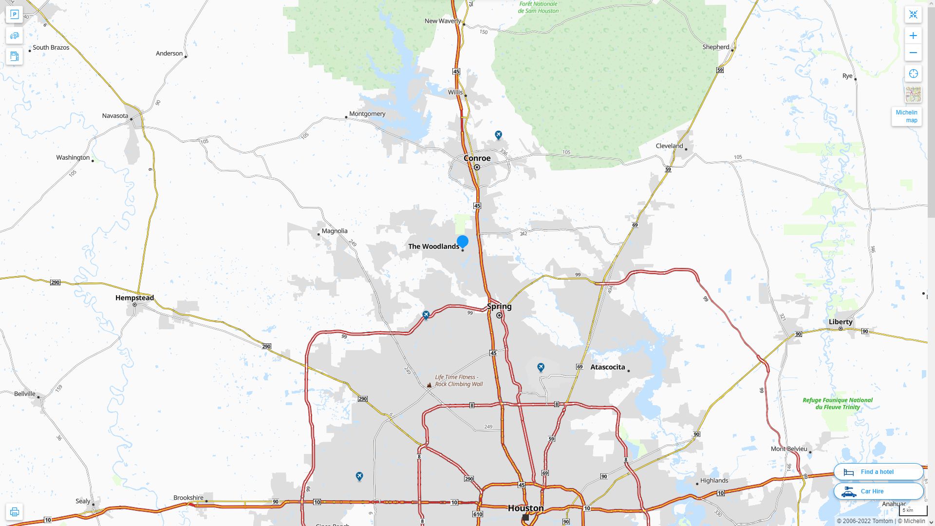 The Woodlands Texas Map - United States