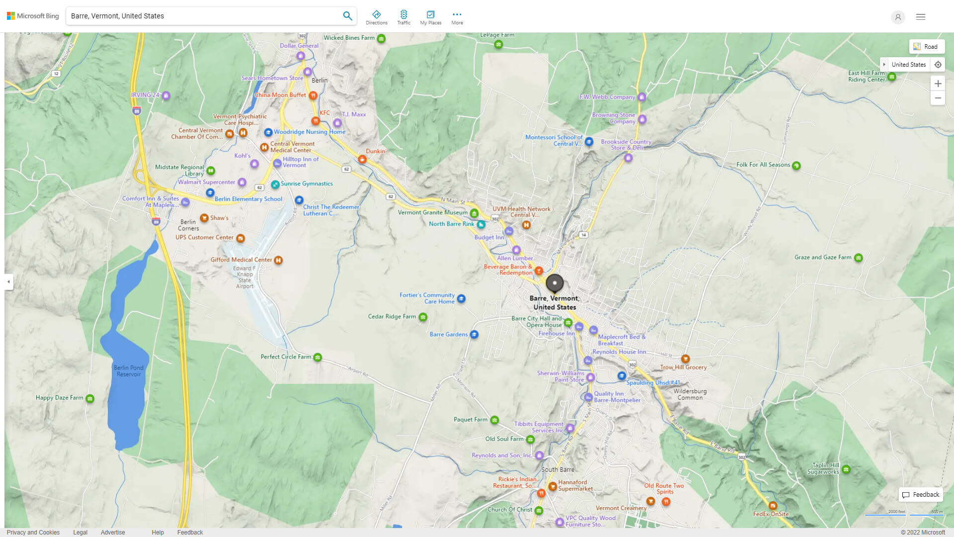 Barre Vermont Map - United States