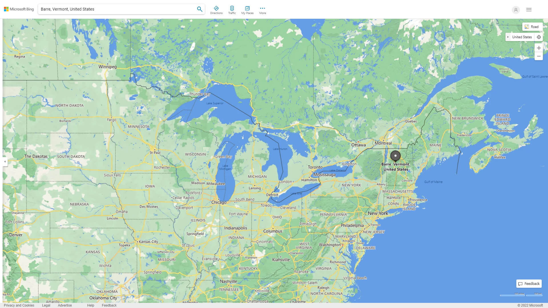 Barre Vermont Map - United States