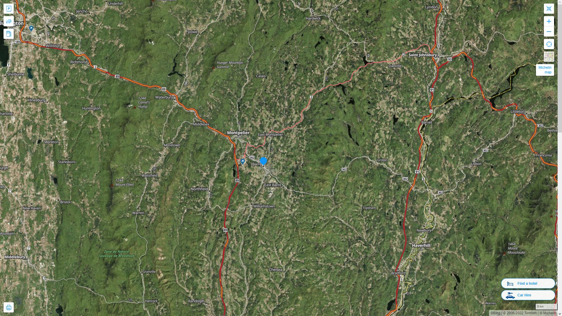 Barre Vermont Map - United States