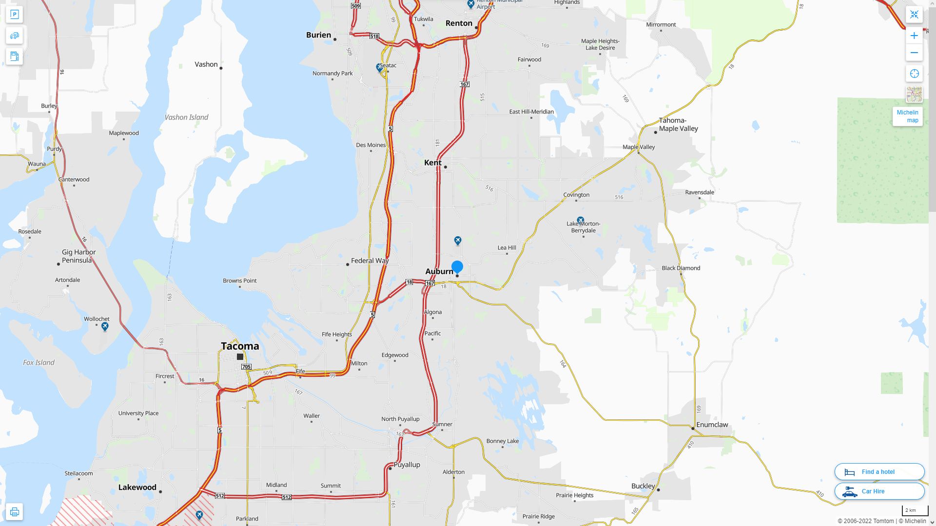 Auburn, Washington Map