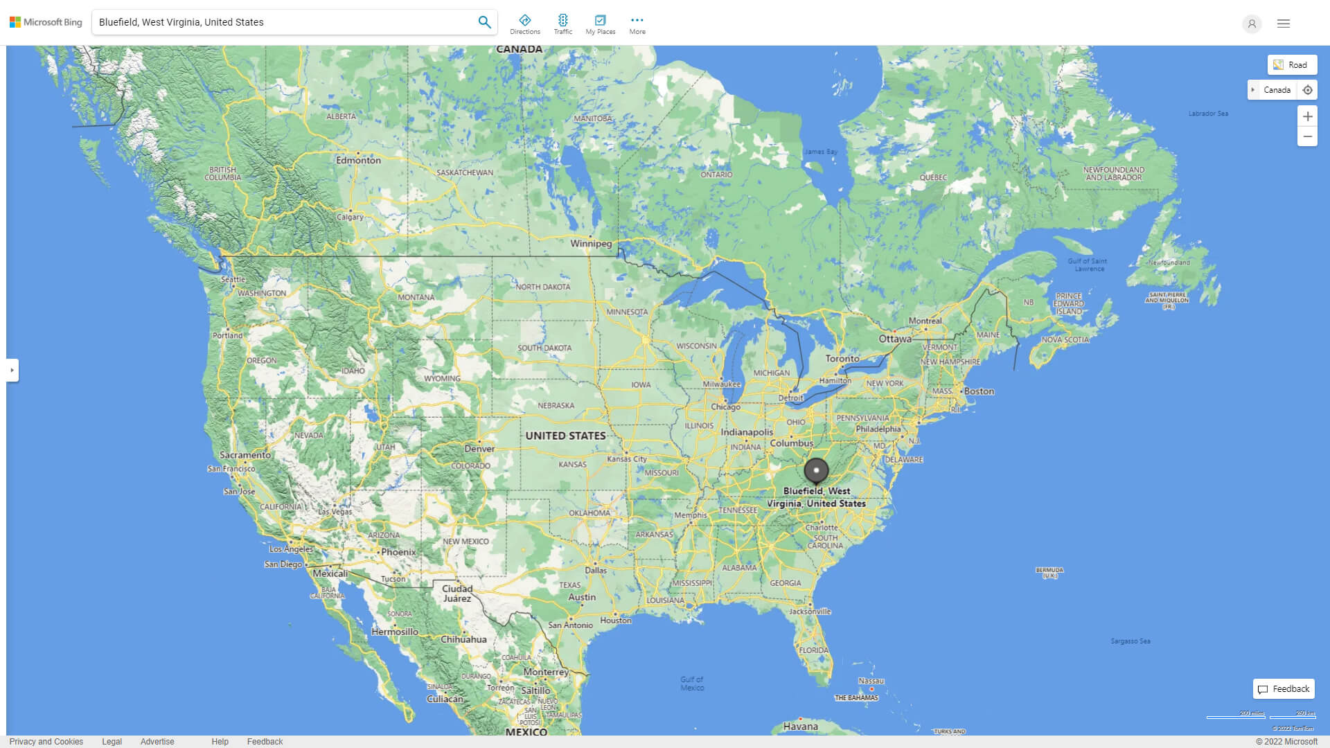 Bluefield, West Virginia Map