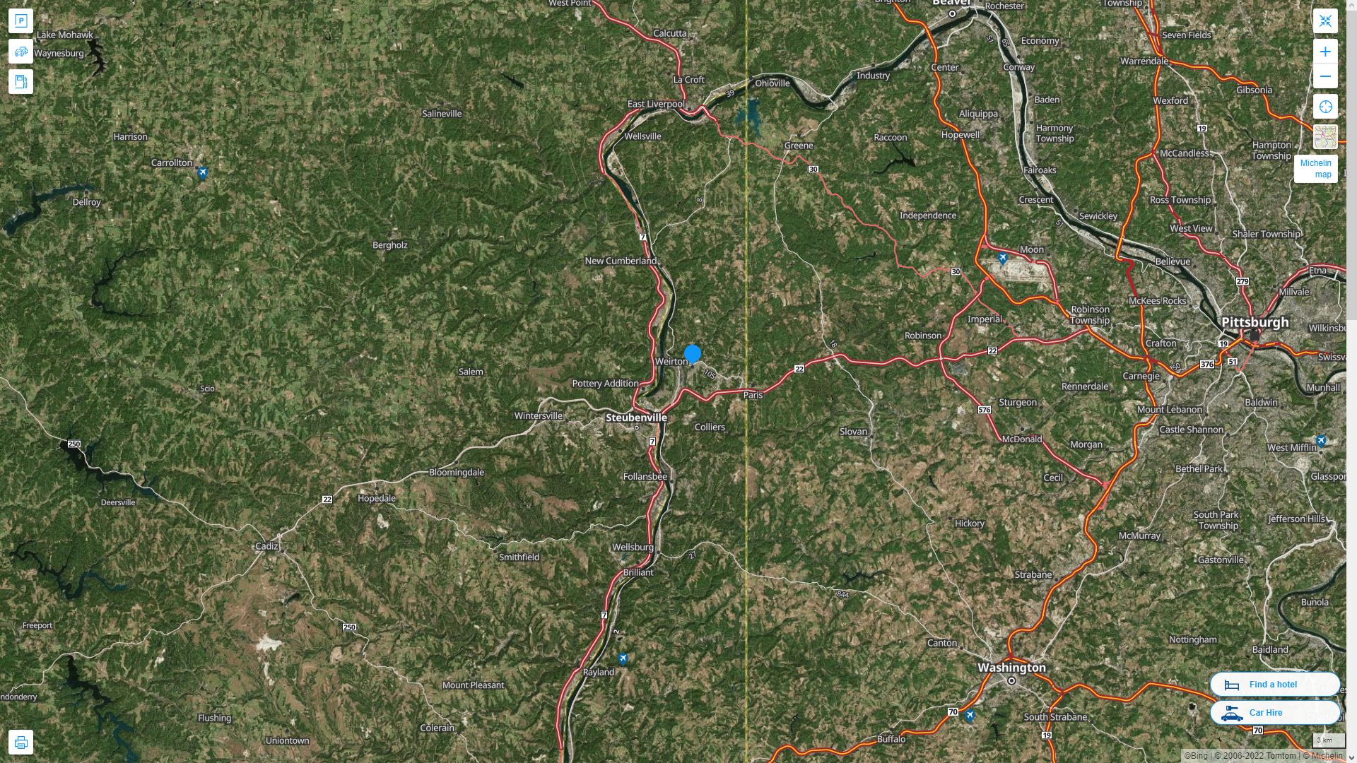 Weirton West Virginia Map