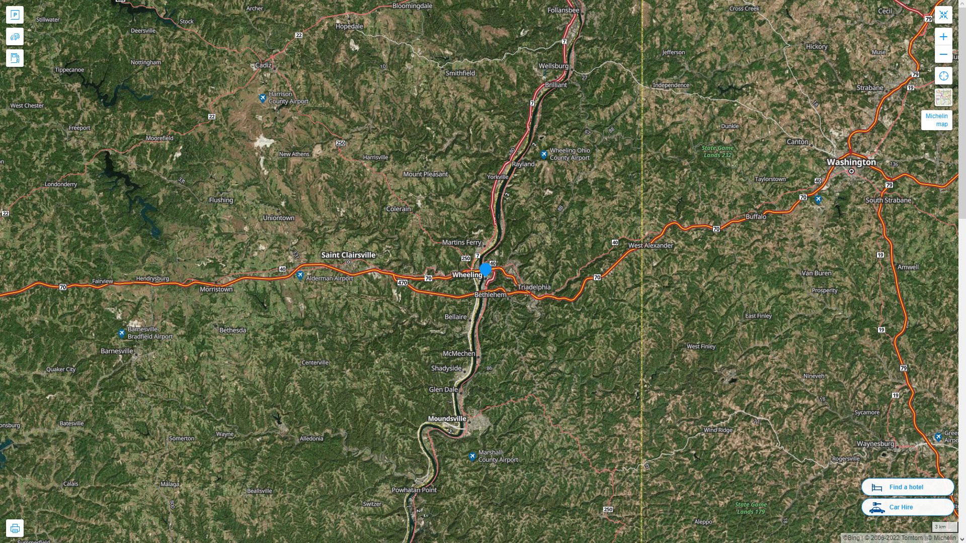 Wheeling West Virginia Map - United States