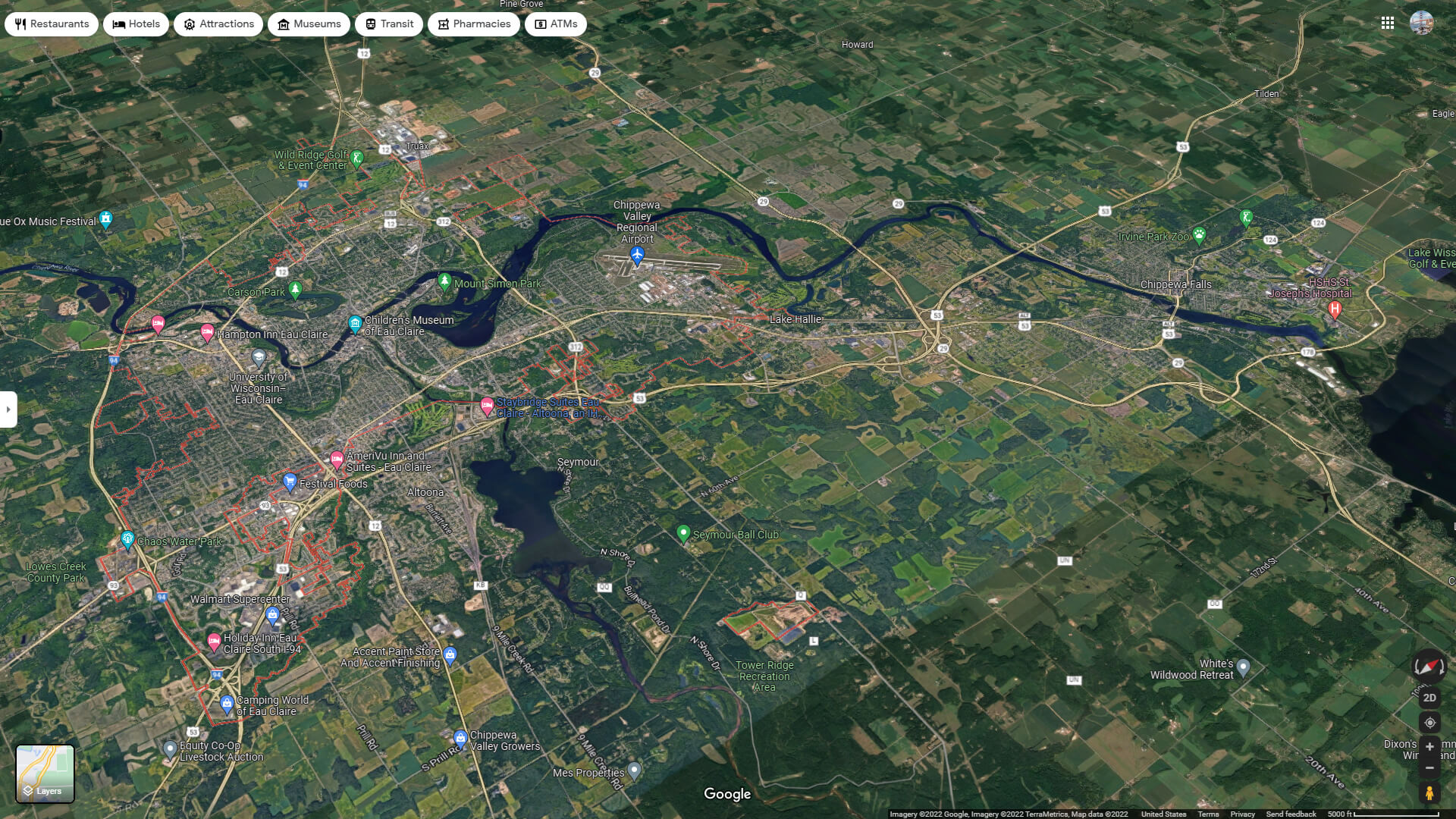 Eau Claire, Wisconsin Map