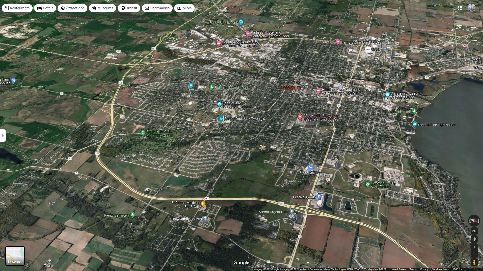 Fond du Lac, Wisconsin Map